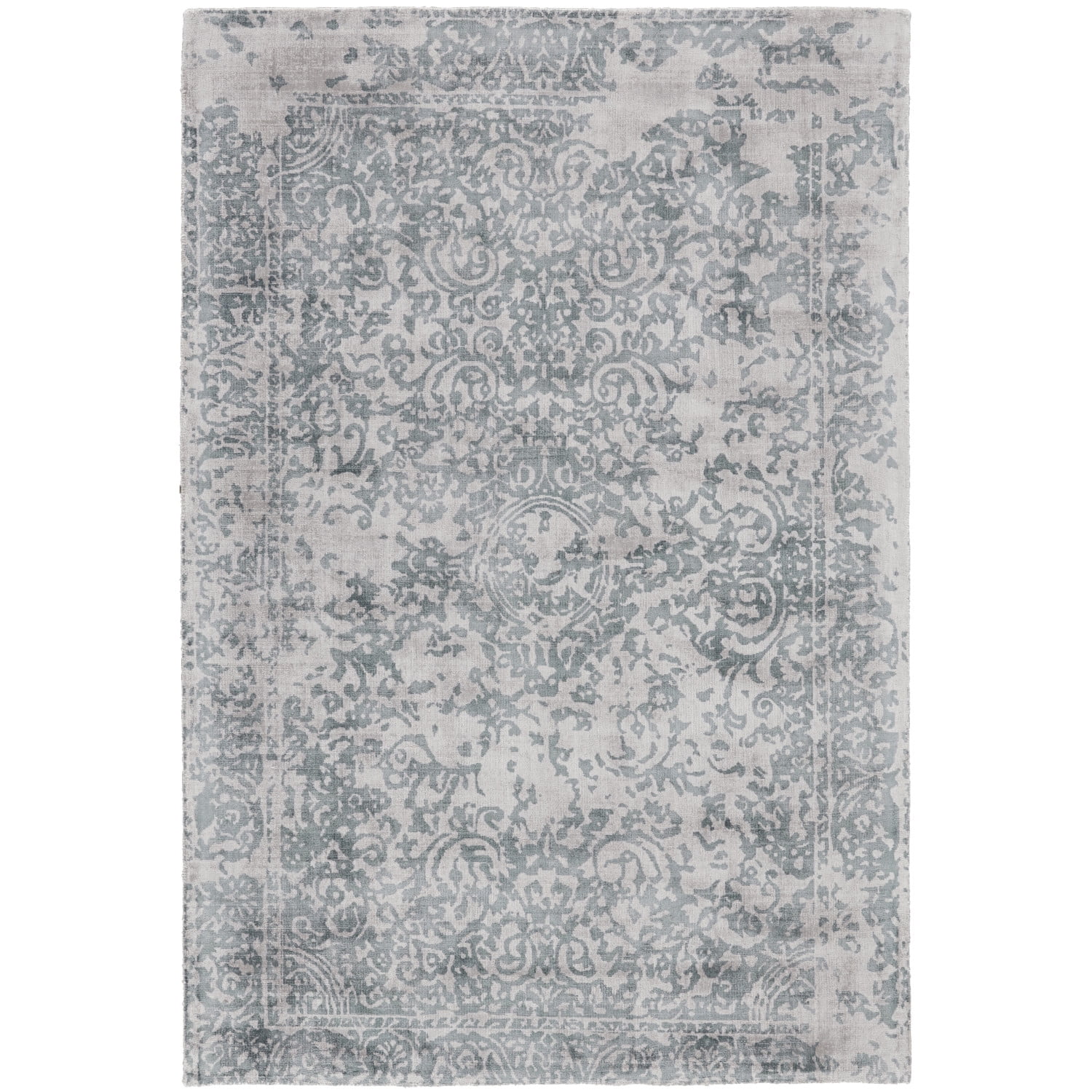 Feizy Nadia Transitional Distressed, Blue/Gray, 3'6" x 5'6" Accent Rug ...