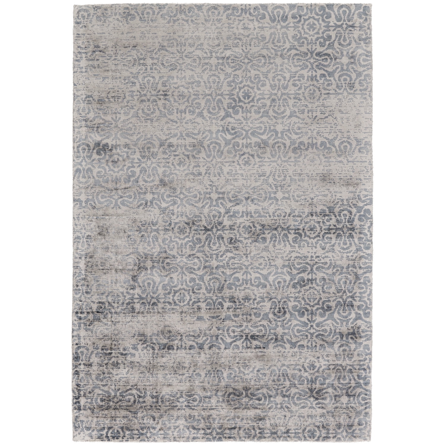 Feizy Nadia Transitional Distressed, Blue/Gray/Taupe, 3'6" x 5'6 ...