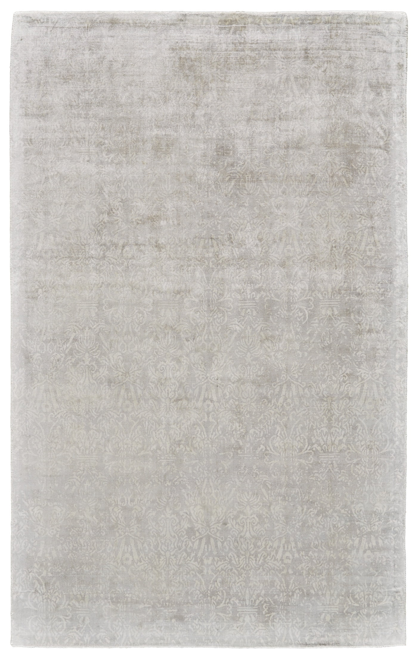 Feizy Nadia Transitional Solid, Ivory/Gray/Tan, 5' x 8' Area Rug Sheen ...
