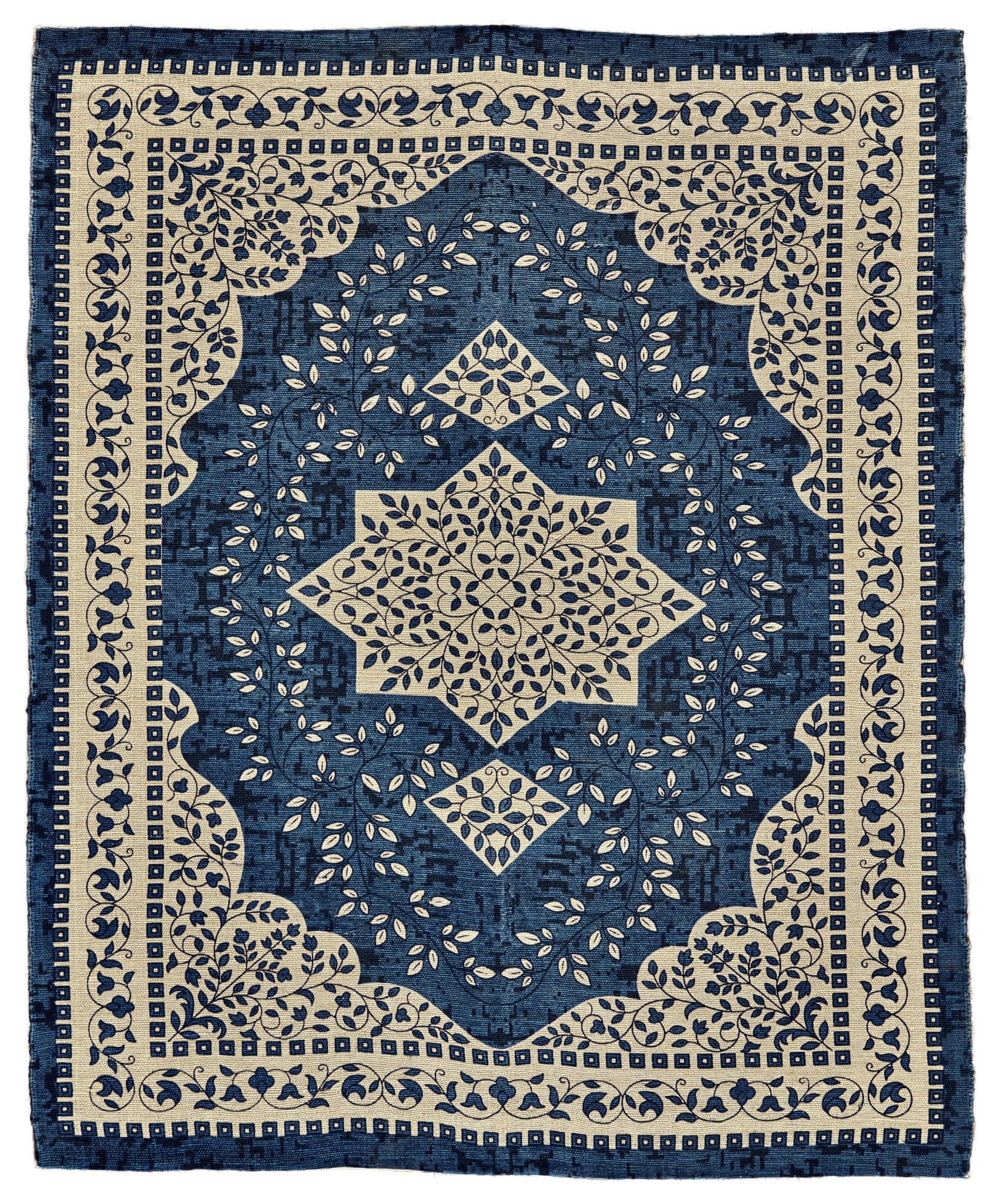 Feizy Parkside Traditional Medallion, Blue/Ivory, 5' x 8' Area Rug ...