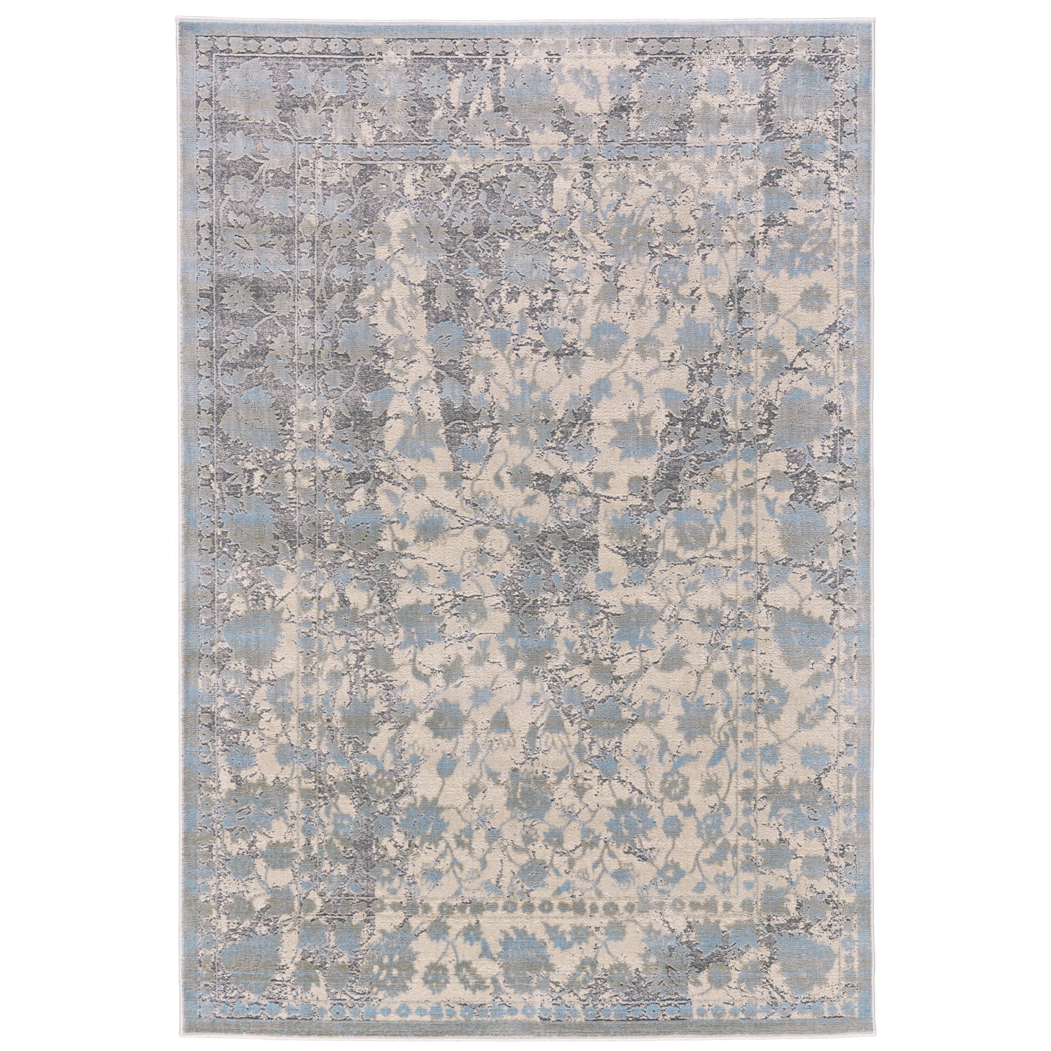 Feizy Prasad Modern Distressed, Blue/Taupe/Ivory, 10' x 13'2" Area Rug ...