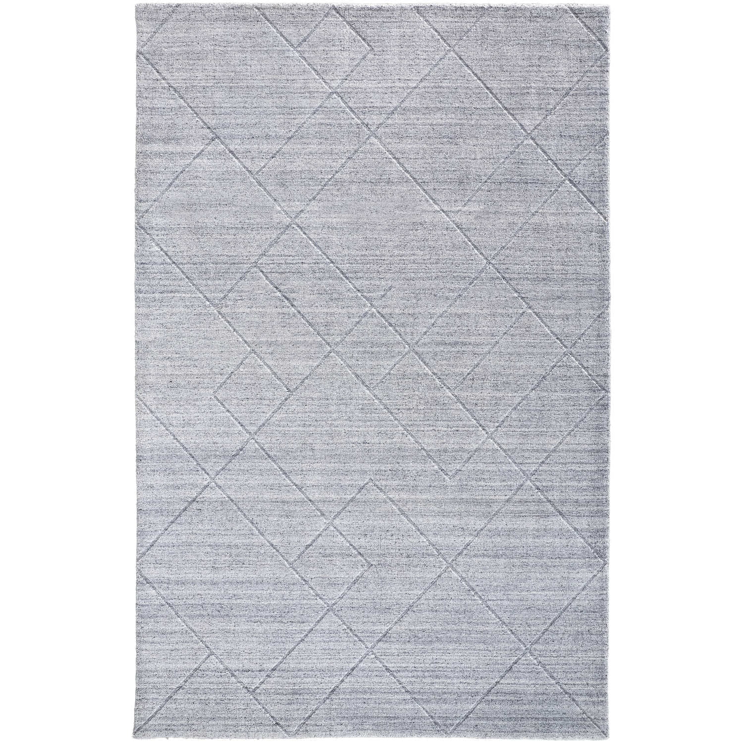 Feizy Redford Transitional Solid, Gray/Silver, 10' x 14' Area Rug Sheen ...