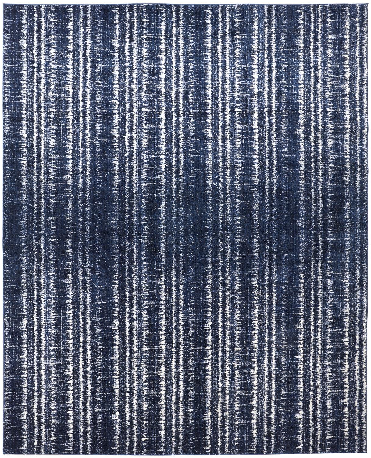 Feizy Remmy Transitional Solid, Blue/Black/Ivory, 1'6" x 1'6" Swatch ...