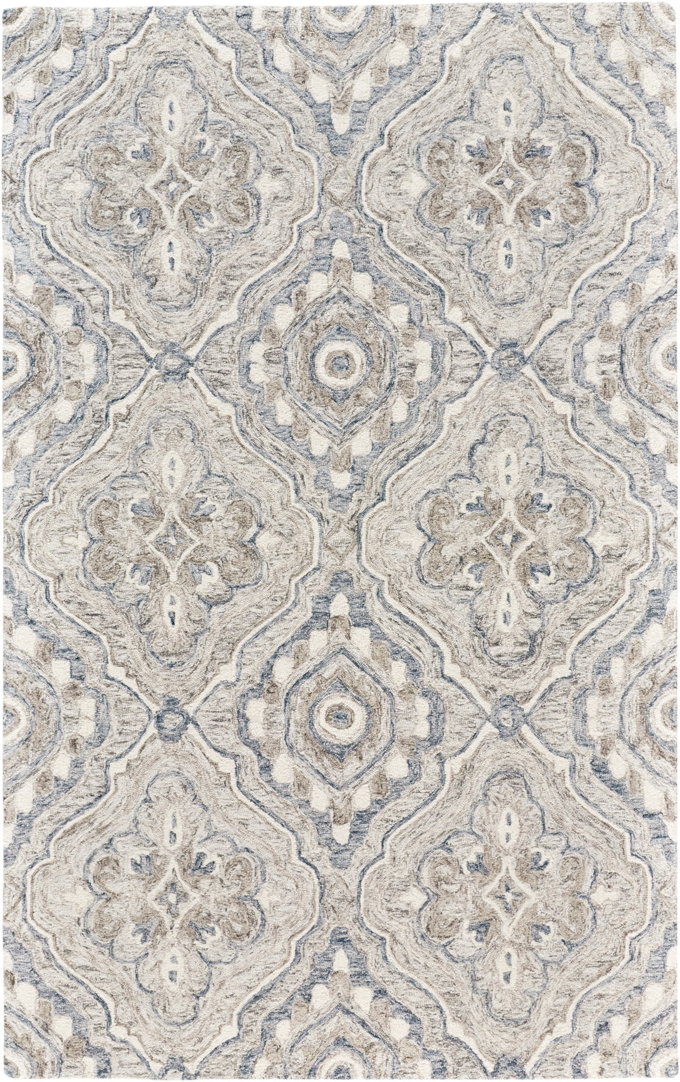 Feizy Rhett Transitional Medallion, Taupe/Blue/Gray, 8' x 10' Area Rug ...