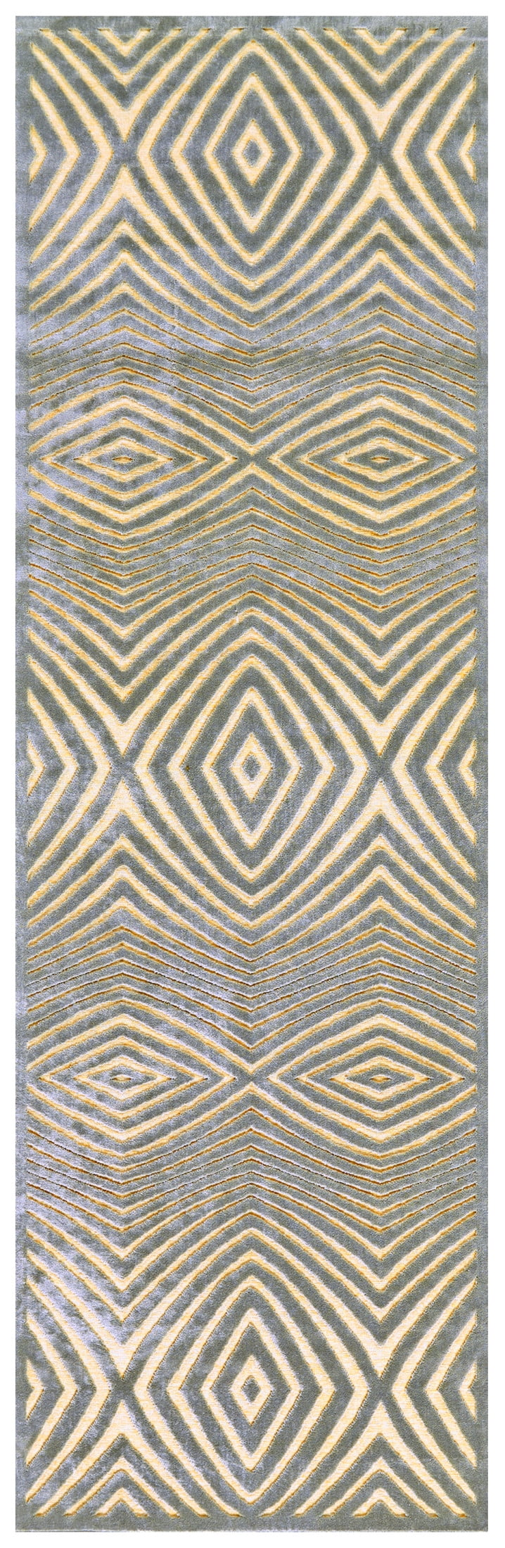 Feizy Saphir Callo Modern Abstract, Tan/Gray, 2'6" x 8' Runner Sheen ...