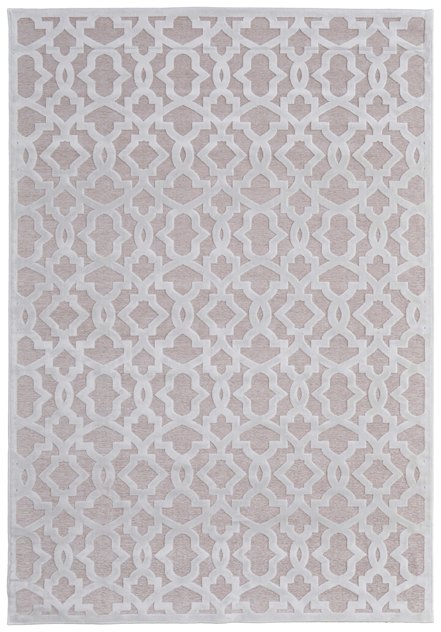 Feizy Saphir Mira Modern Geometric, Pink/White, 5'3" x 7'6" Area Rug ...