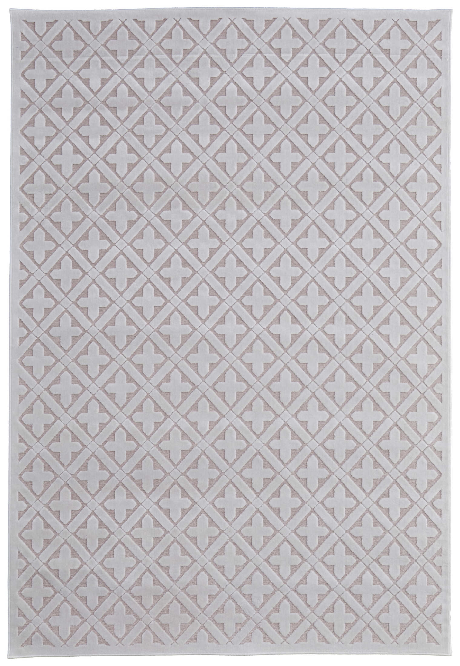Feizy Saphir Mira Modern Geometric, Pink/White, 5'3" x 7'6" Area Rug ...