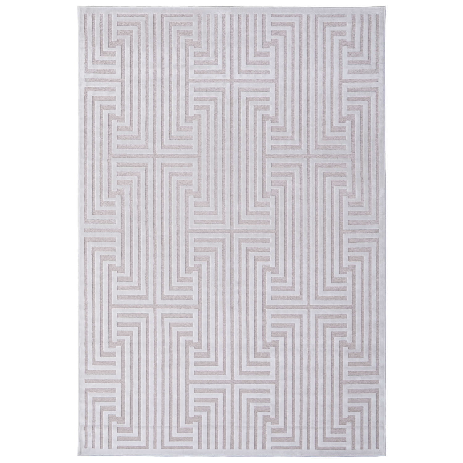 Feizy Saphir Mira Modern Geometric, Pink/White, 9'8" x 12'7" Area Rug ...