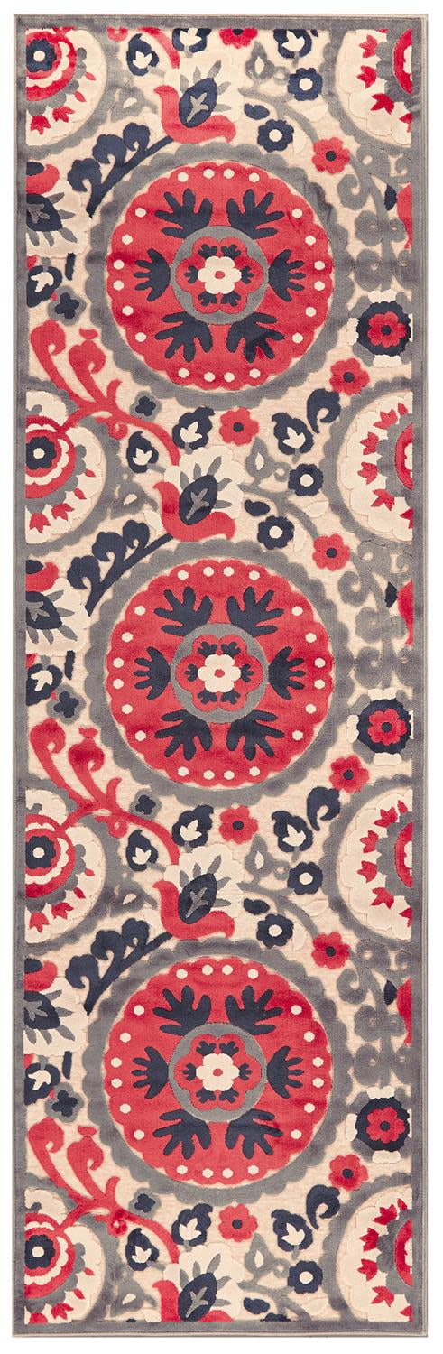 Feizy Saphir Obzeet Modern Paisley, Red/Tan/Taupe, 2'6" x 8' Runner ...