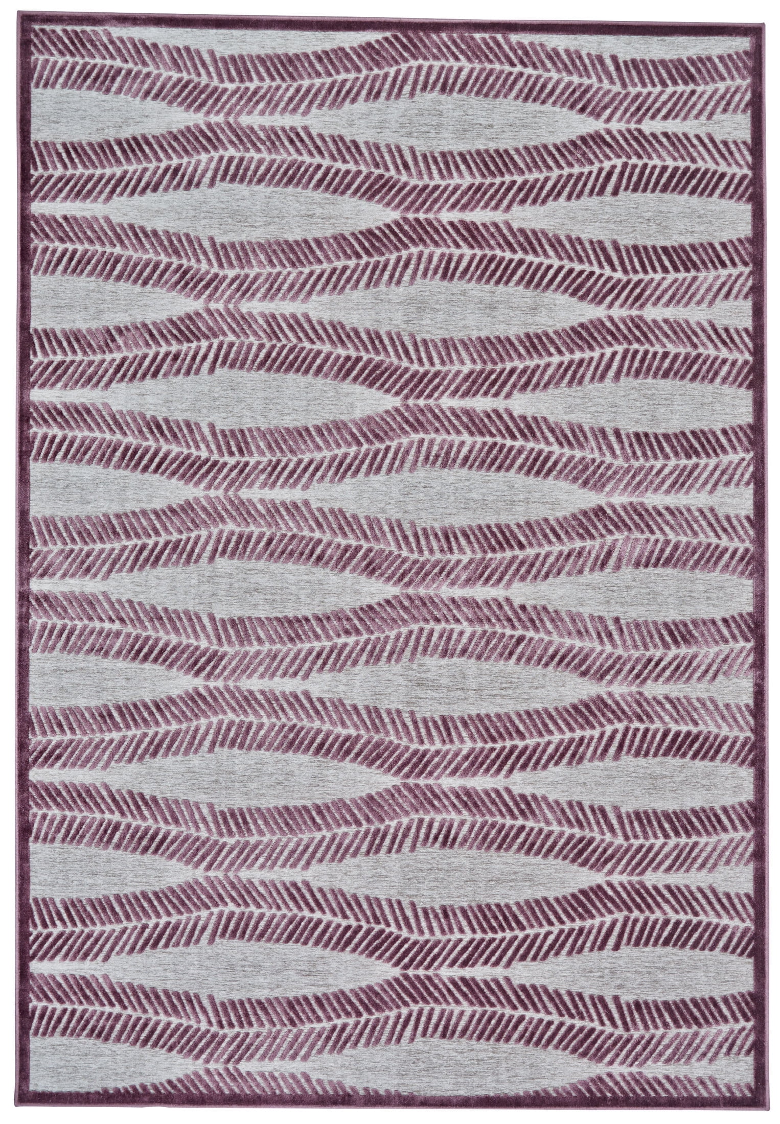 Feizy Saphir Rubus Modern Abstract, Gray/Purple, 7'6" x 10'6" Area Rug ...