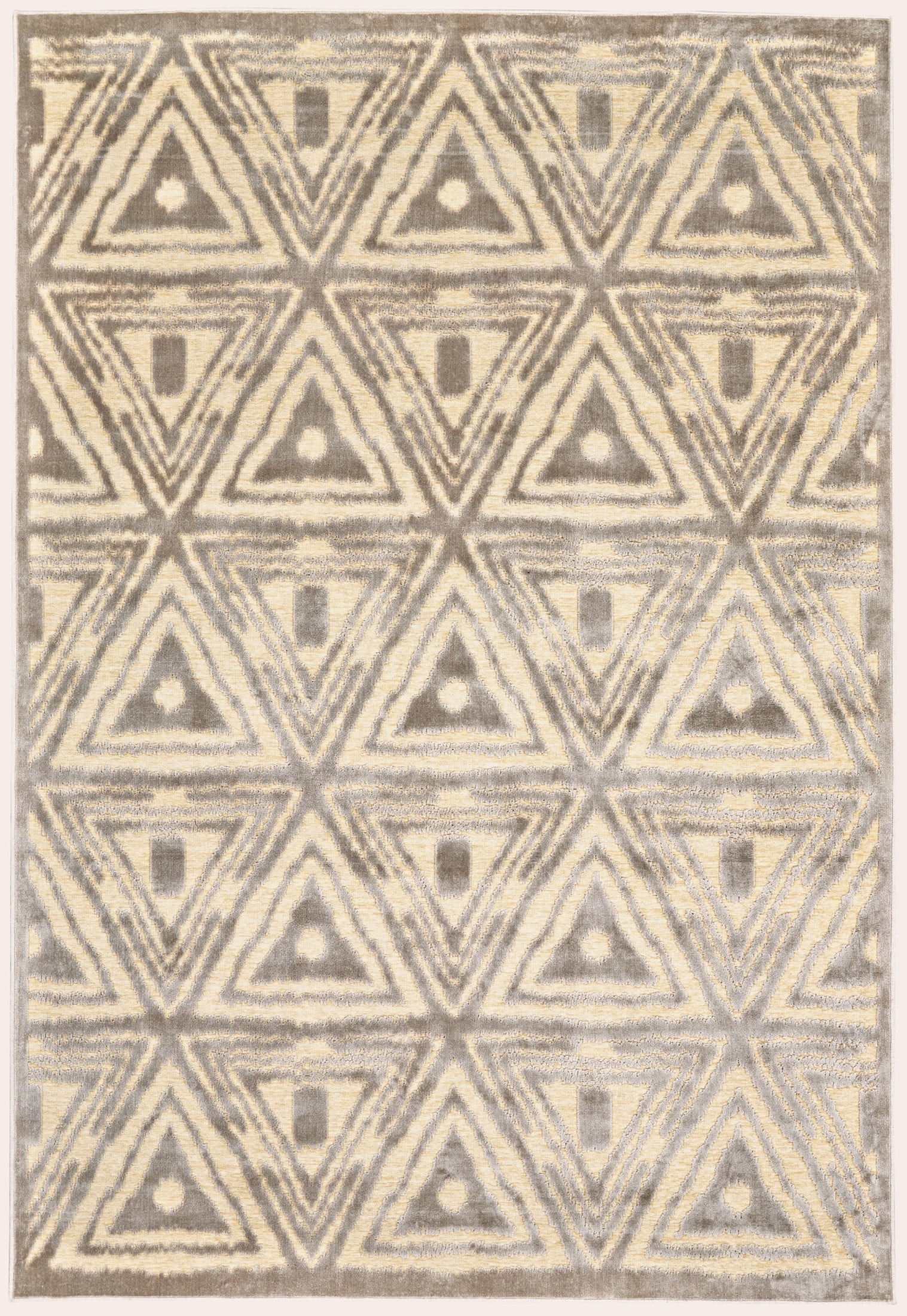 Feizy Saphir Zam Modern Geometric, Tan/Brown/Taupe, 5'3" x 7'6" Area ...