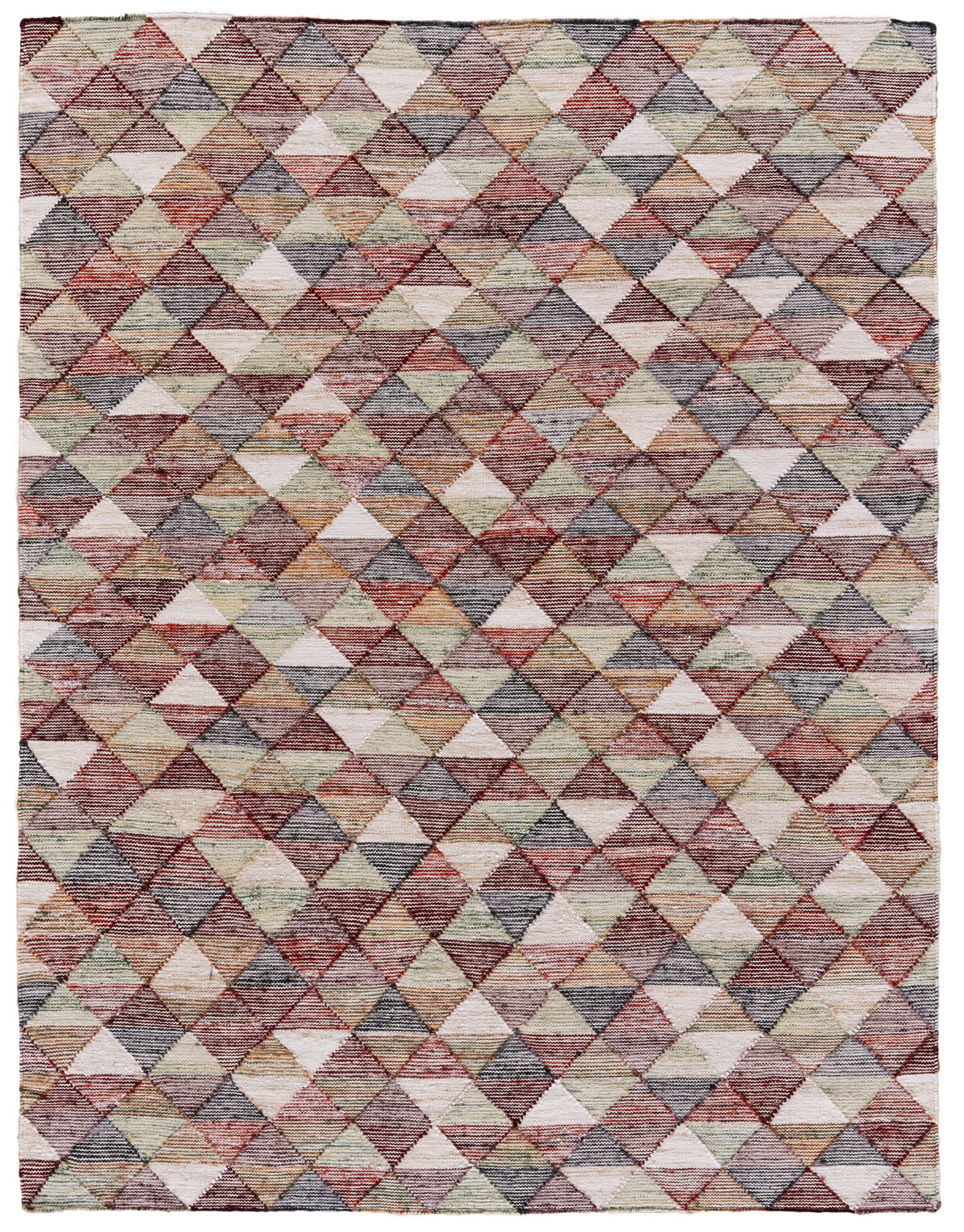 Feizy Sequoia Modern Geometric, Red/Blue/Green, 7'9" x 9'9" Area Rug ...