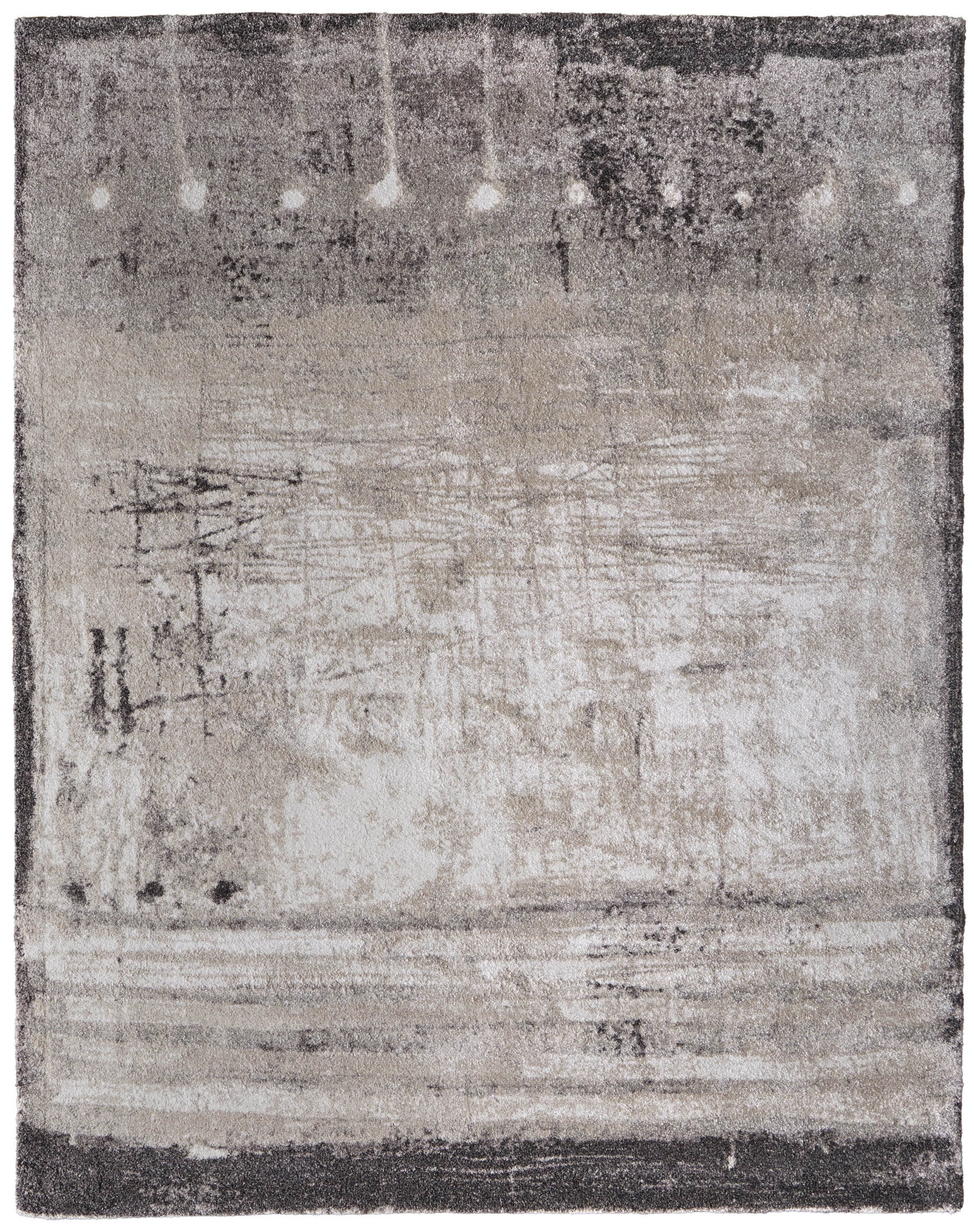 Feizy Skyview Modern Abstract, Gray/Ivory/Taupe, 1'8" x 2'10" Accent ...
