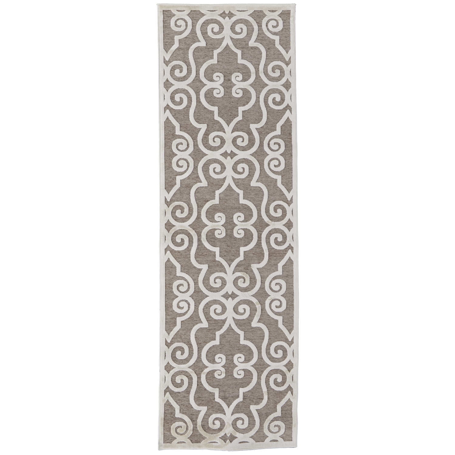 Feizy Soho Zam Transitional Geometric, Gray/Ivory, 2'6" x 8' Runner ...