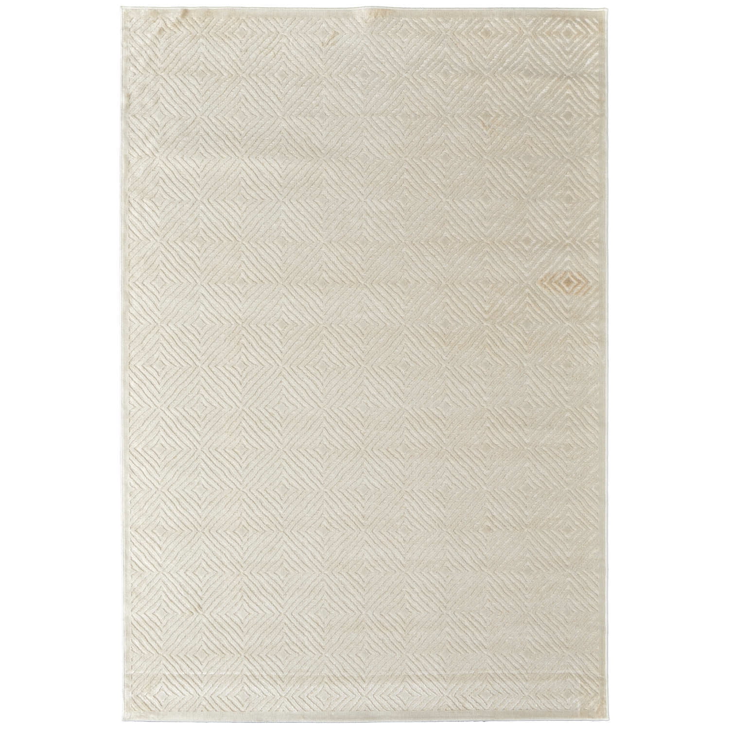 Feizy Soho Zam Transitional Geometric, Ivory, 5'3" x 7'6" Area Rug ...
