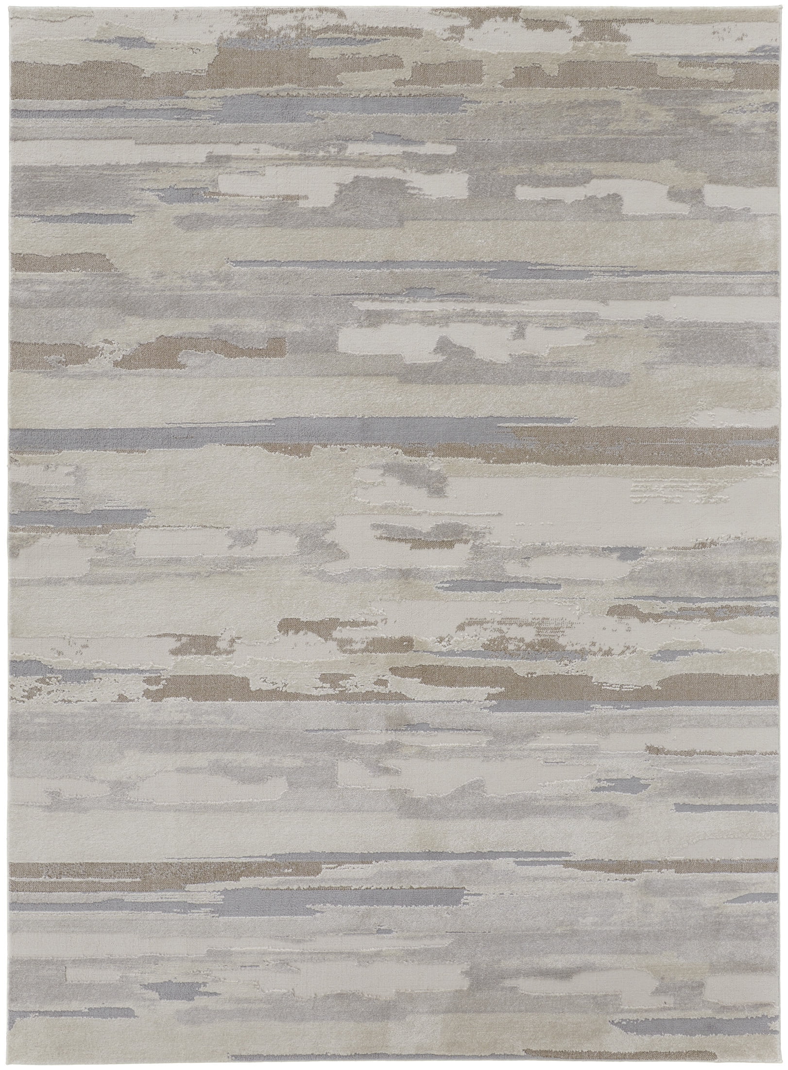 Feizy Vancouver Modern Abstract, Ivory/Tan/Brown, 4' x 6' Accent Rug ...