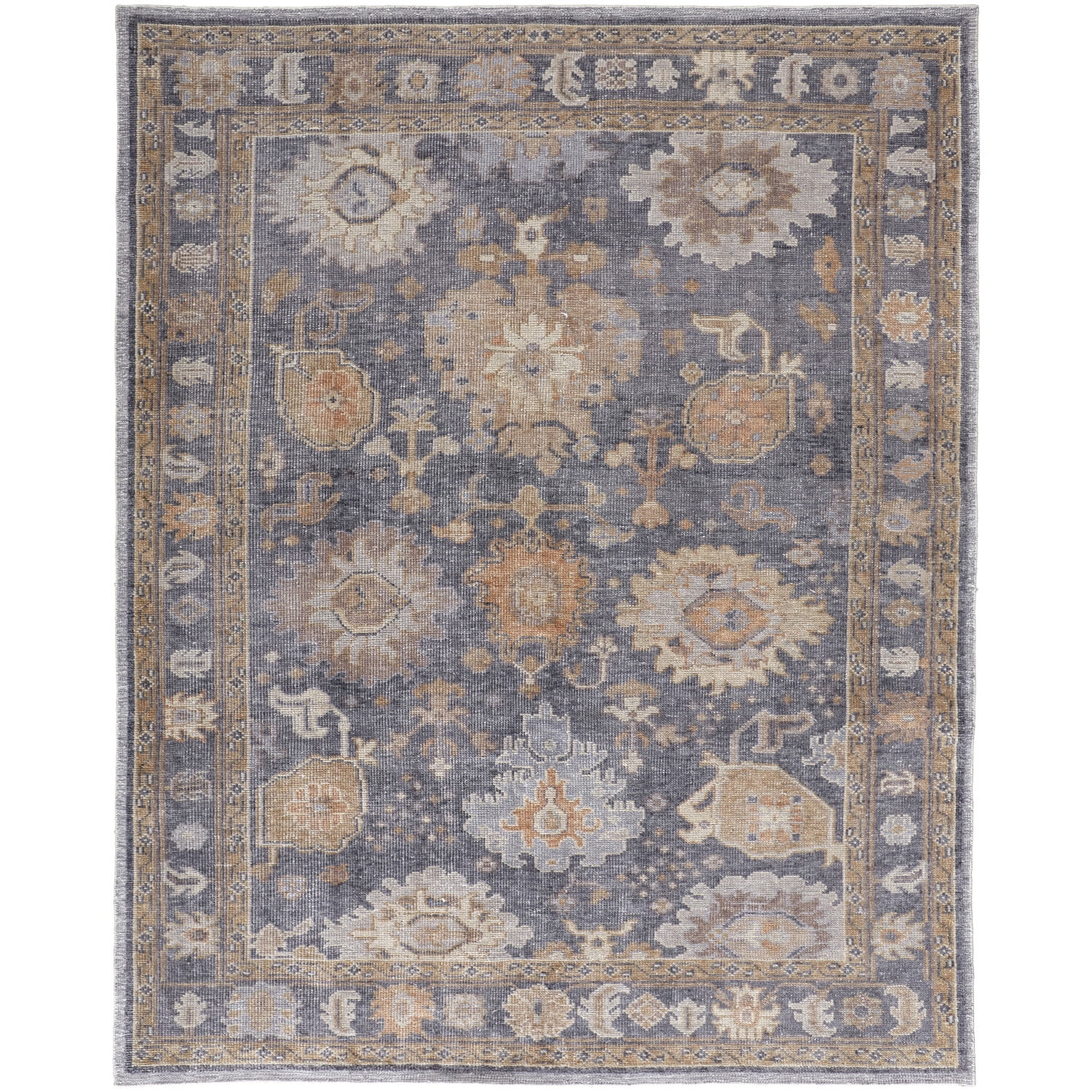 Feizy Wendover Transitional Oriental, Gray/Blue/Tan, 8' x 10' Area Rug ...