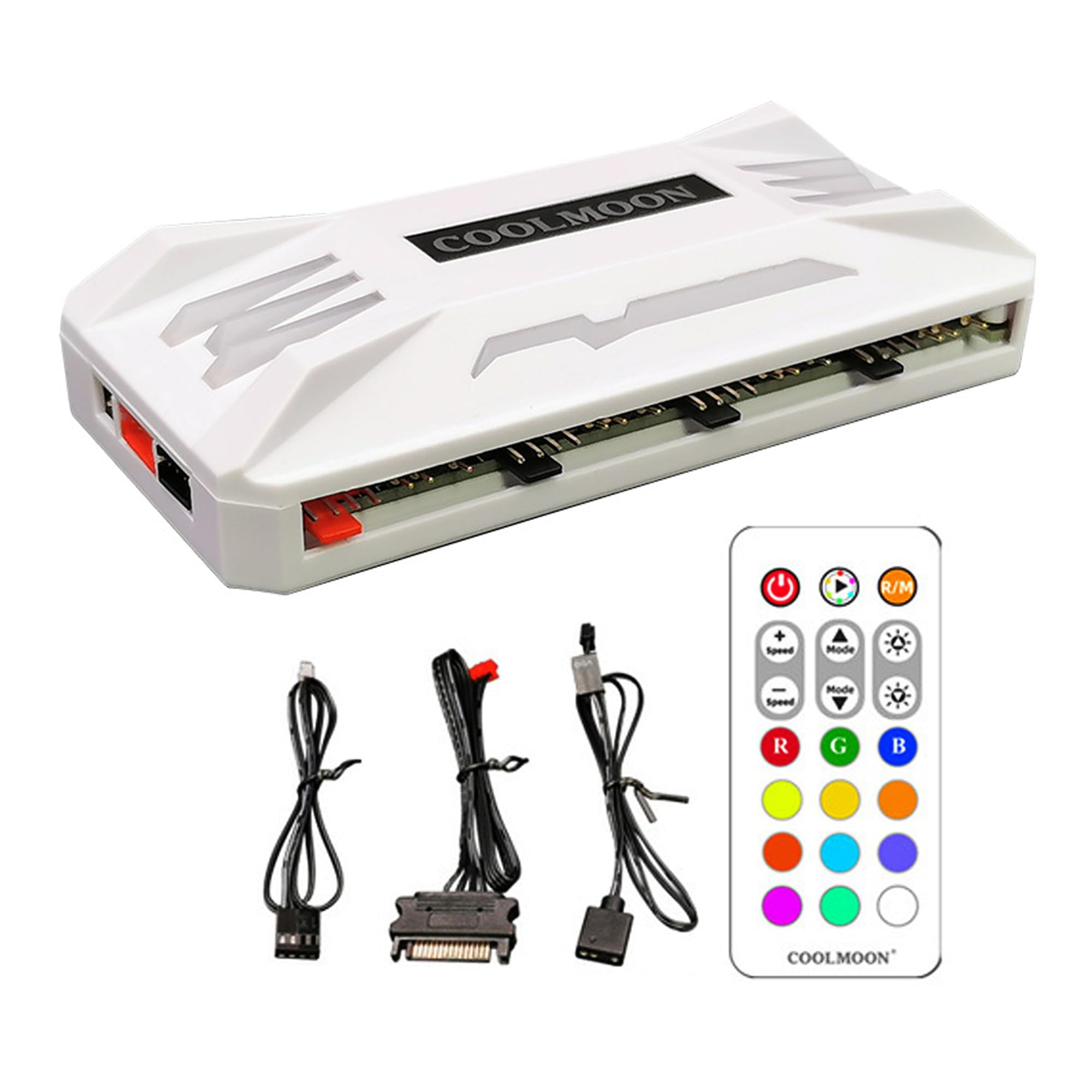 FelRelWel Computer Fan Temperature KEF16 ARGB Controller Integrator, Remote Control Computer ...