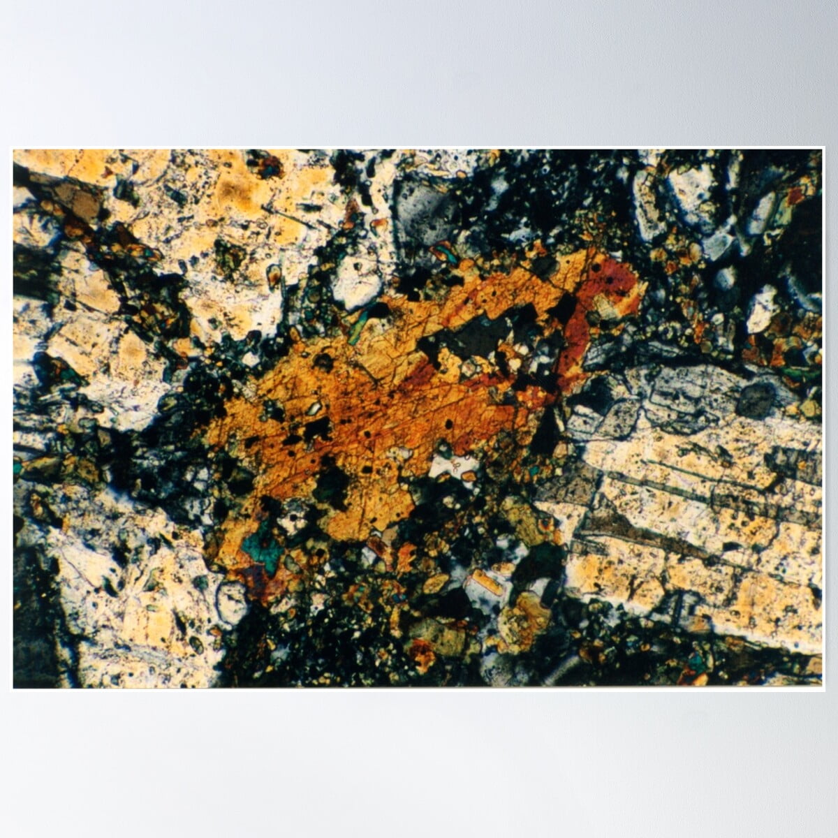 Feldspar Thin Section Mineral Photograph For The Rock Art Lover Poster ...