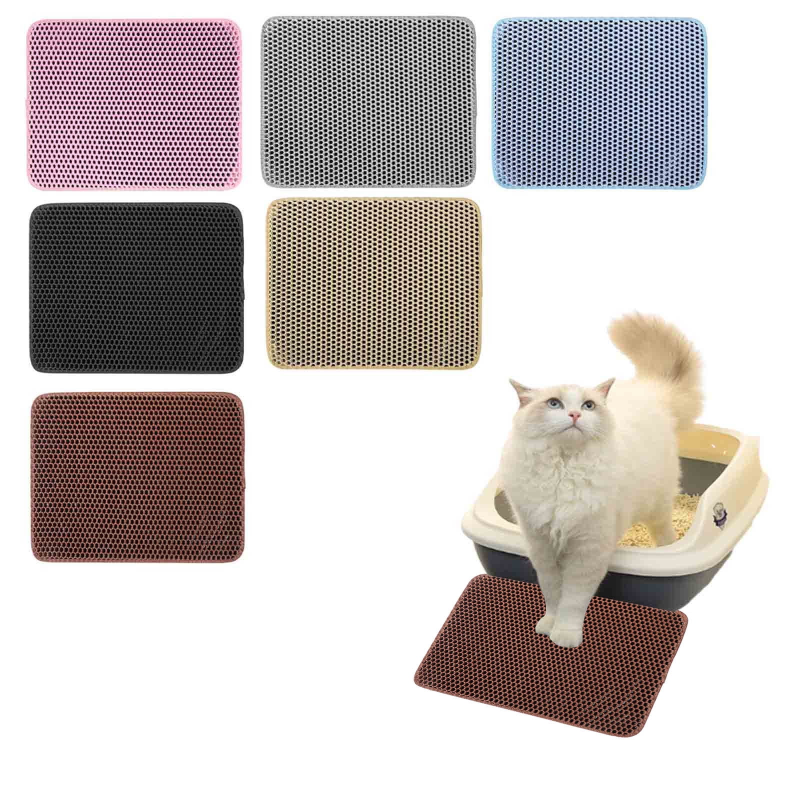 Feledorashia 18x12 inch Cat Litter Mat Kitty Litter Trapping Mat ...