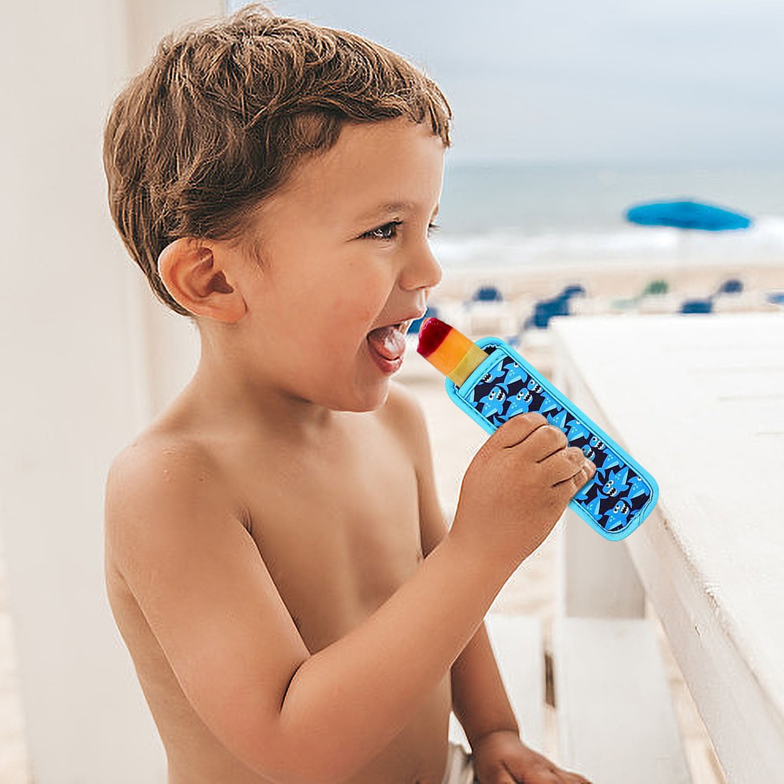 Feledorashia 1pc Reusable Popsicle Holders Printed Popsicle Bags Anti ...