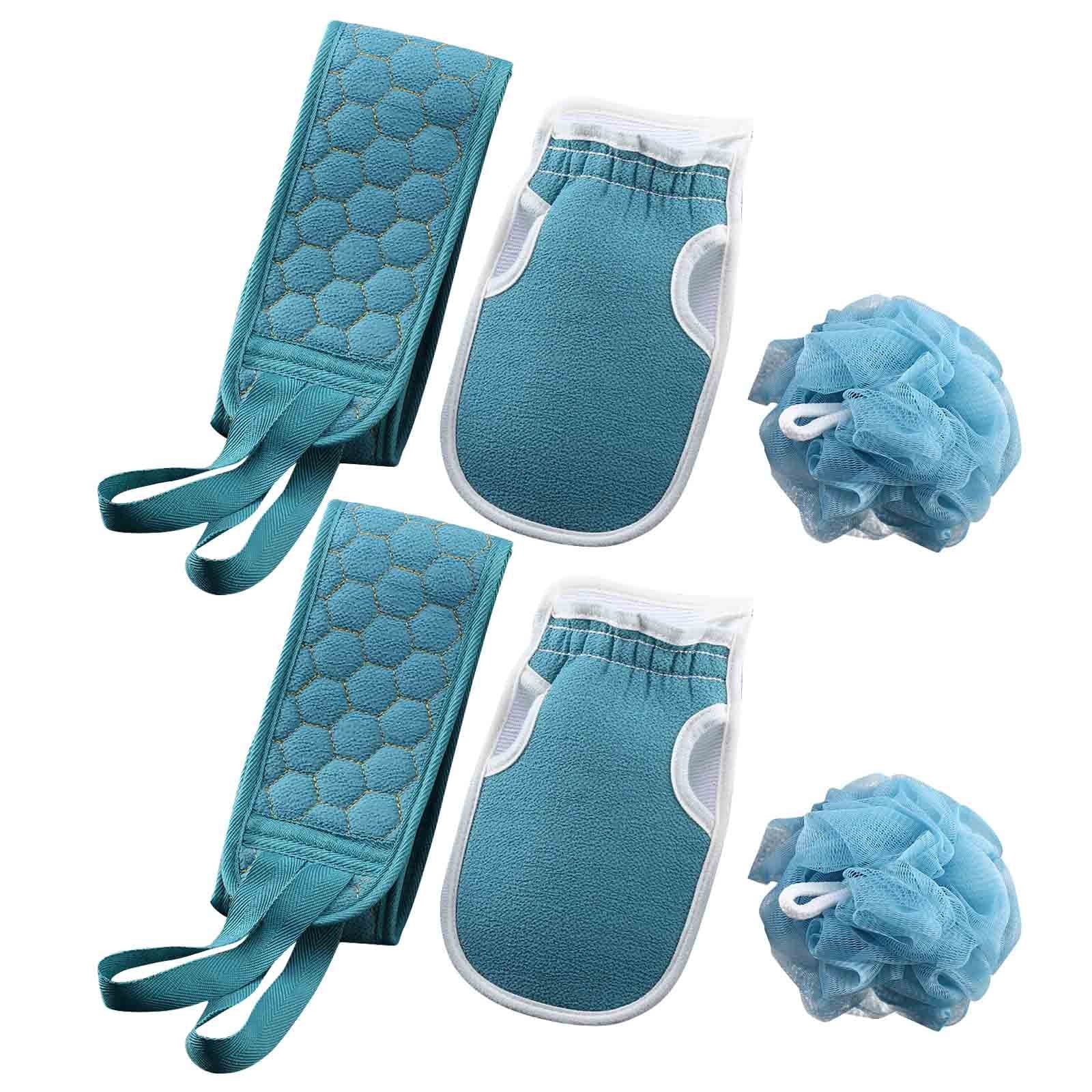Feledorashia 6 PCS Shower Gloves Balls Back Scrubber Sets, 2 x Shower ...