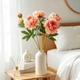 Feledorashia Artificial Peony Flowers, Fake Peonies, Long Stem ...