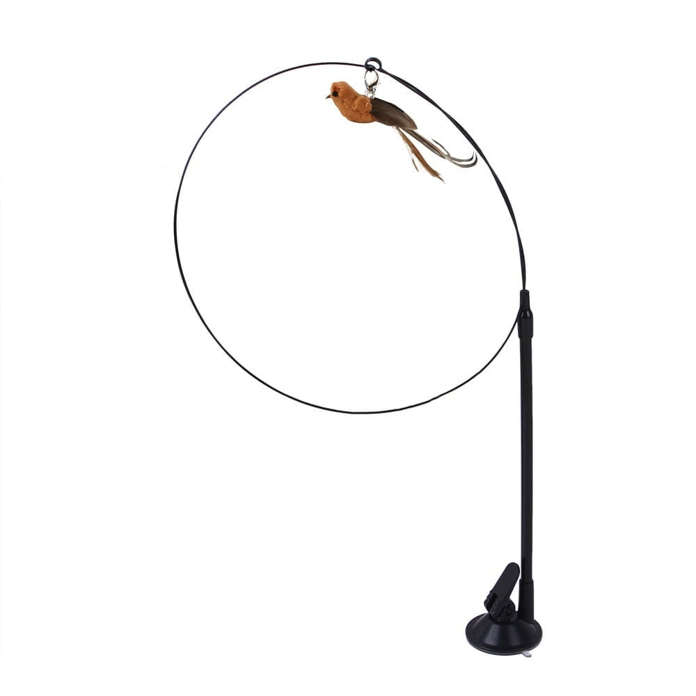 Feledorashia Cat Toy Wand, Cat Teaser Toy, with Suction Cup ...