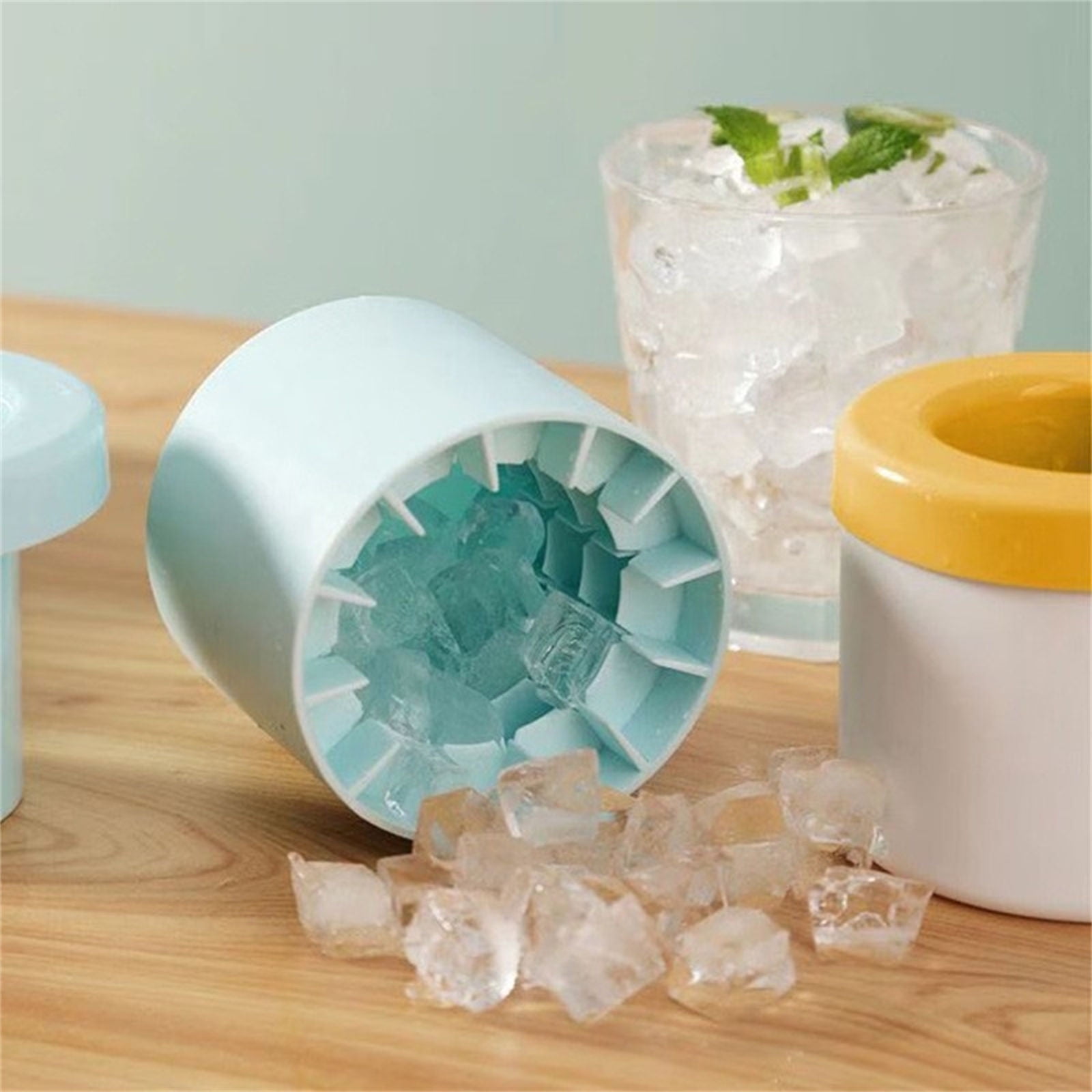 Feledorashia Cylinder Silicone Ice Cubes Mold for Freezer, Reuseable ...