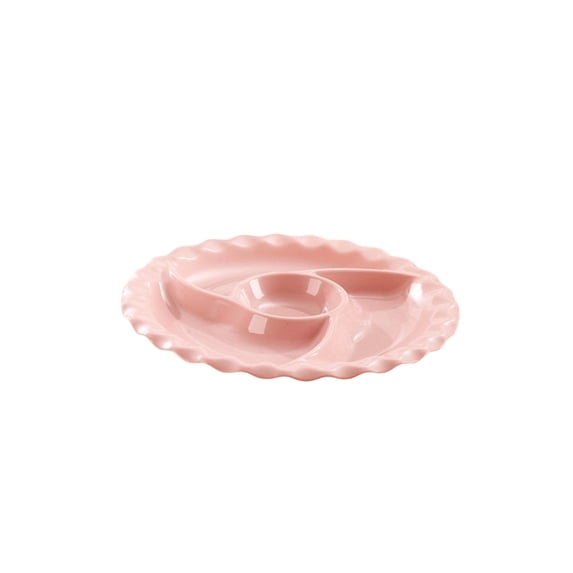 Feledorashia Divided Plastic Meal Tray, Compartmentalized Dinner Plate ...