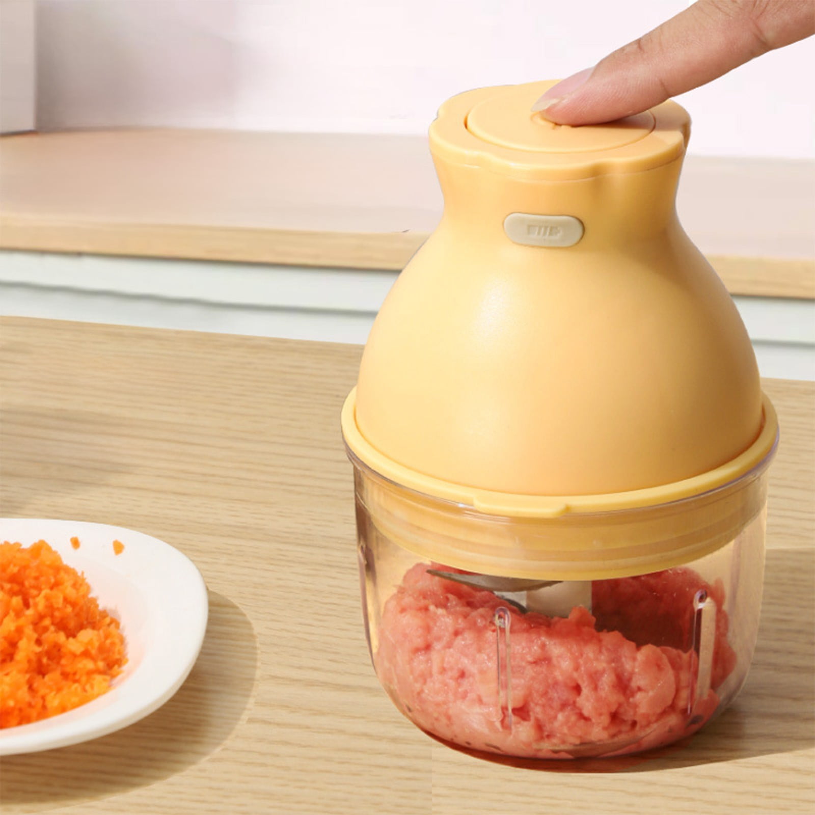 Feledorashia Electric Garlic Mash Device Wireless Garlic Masher Small ...