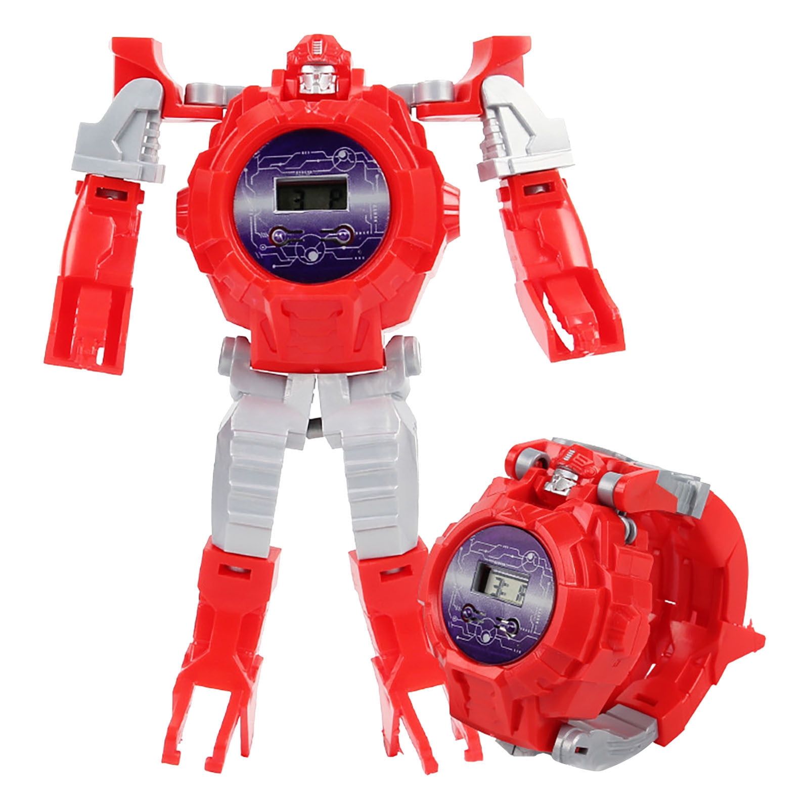 Feledorashia Robot Toys Kids Watch 2 in 1 Children's Cartoon Robot ...