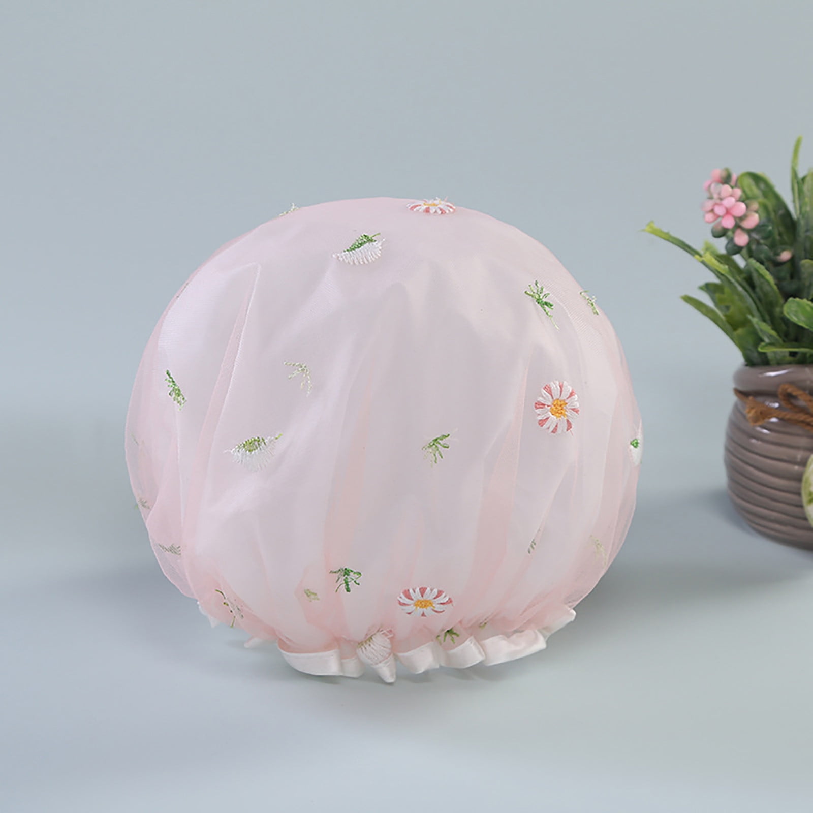 Feledorashia Shower Cap for Women, Elastic and Reusable, Environmental ...