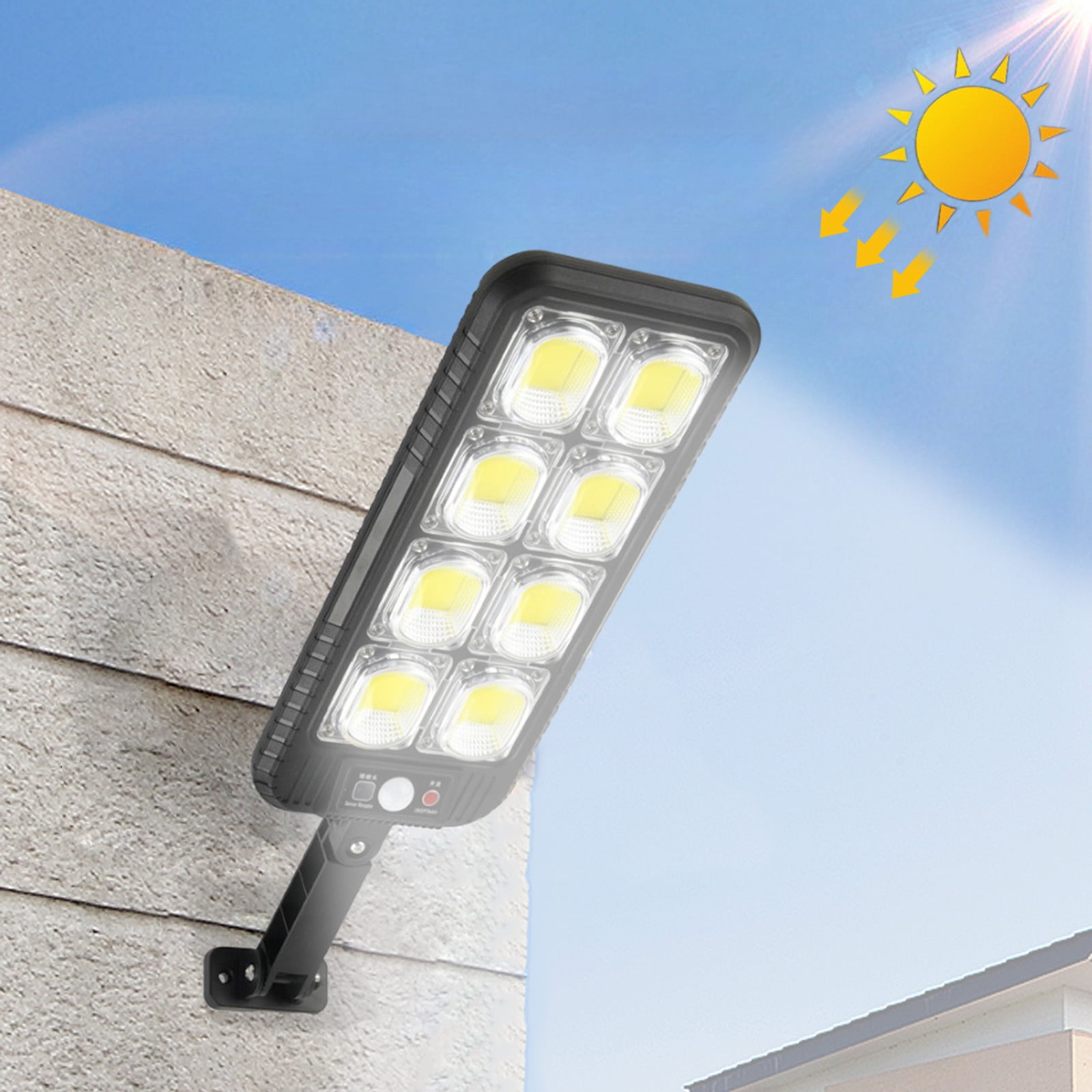 Feledorashia Solar Street Lights, 200 COB Security Wall Light with 3 ...