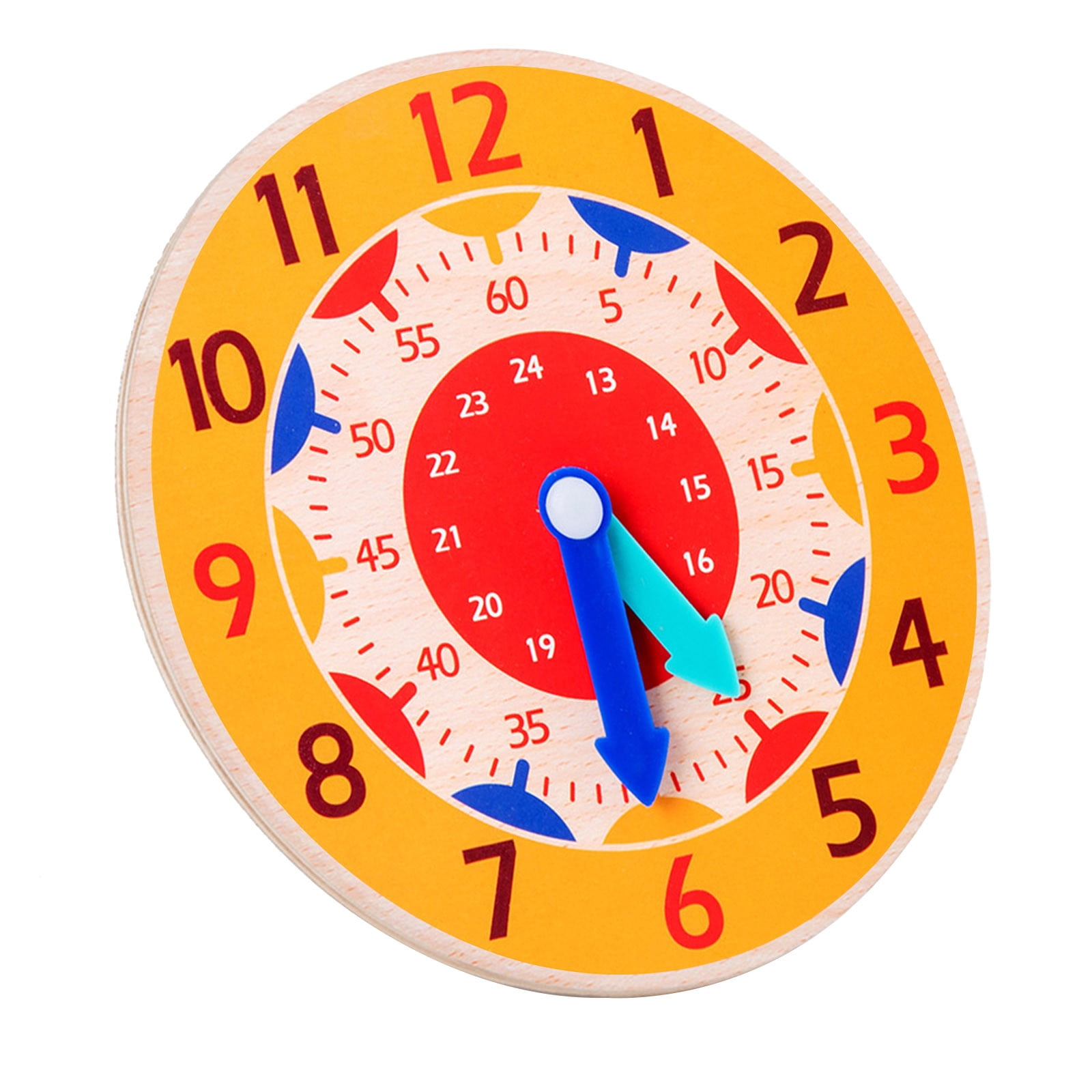 Telling Time Teaching Clock for Kids Toddlers, 5.5 inch Silent ...