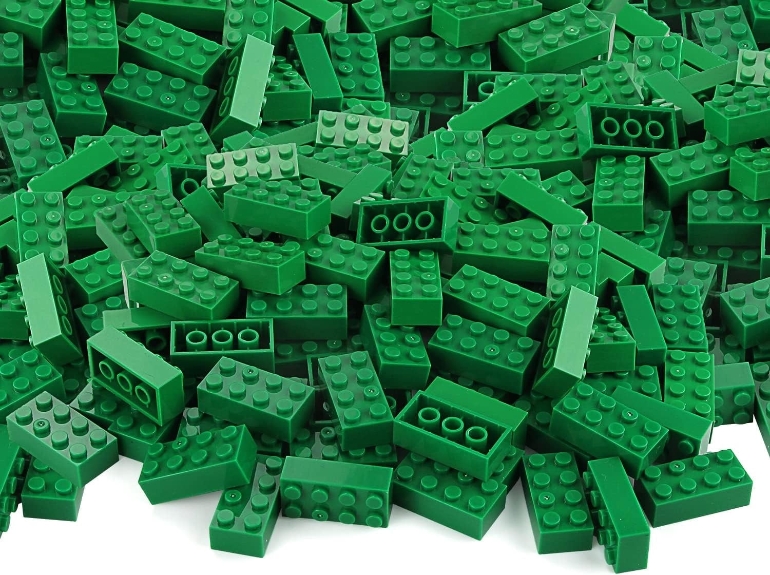 320 Pieces 2x4 Green Bricks Building Classic Parts Creative Play Blocks ...