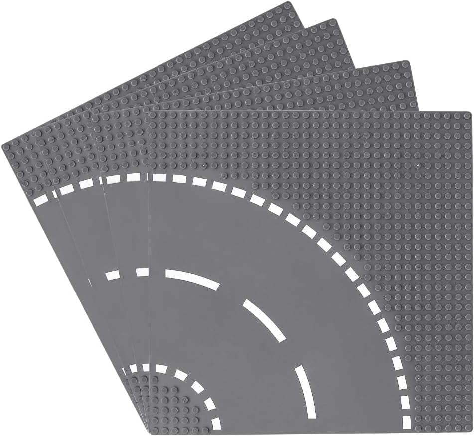 Classic Road Street Base Plates, City Town Curve Road Building Kit, 25 ...