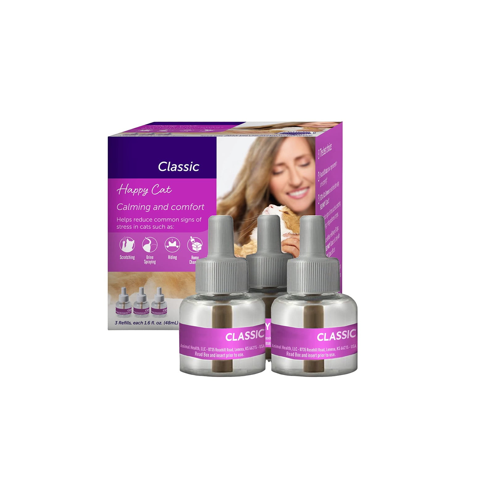 Feli-way Classic Refill for Diffuser 3pk for Calming Cats - Walmart.com