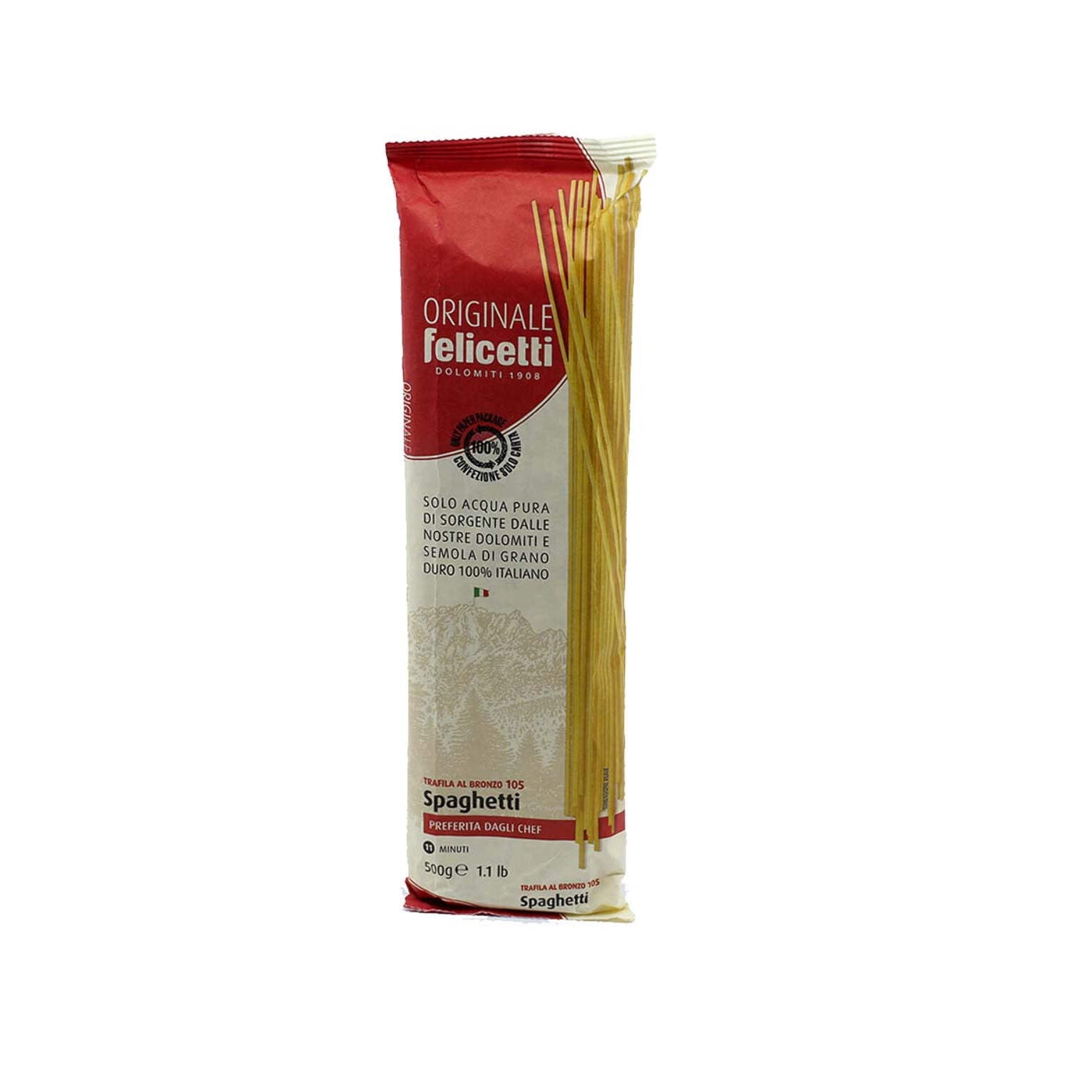 Felicetti Original Pasta - N°105 Spaghetti 500g (17.6oz) - Walmart.com