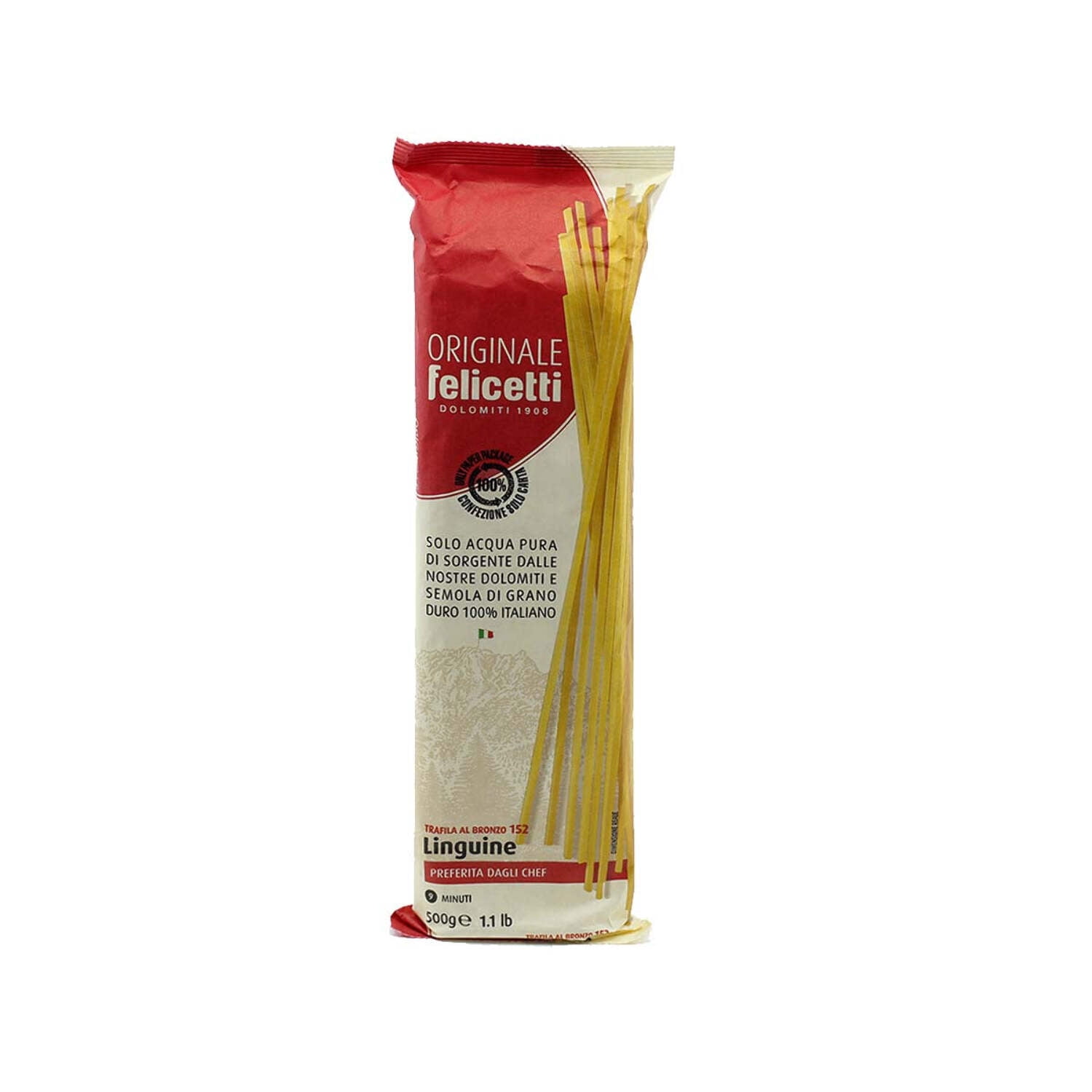 Felicetti Original Pasta - N°152 Linguine 500g (17.6oz) - Walmart.com