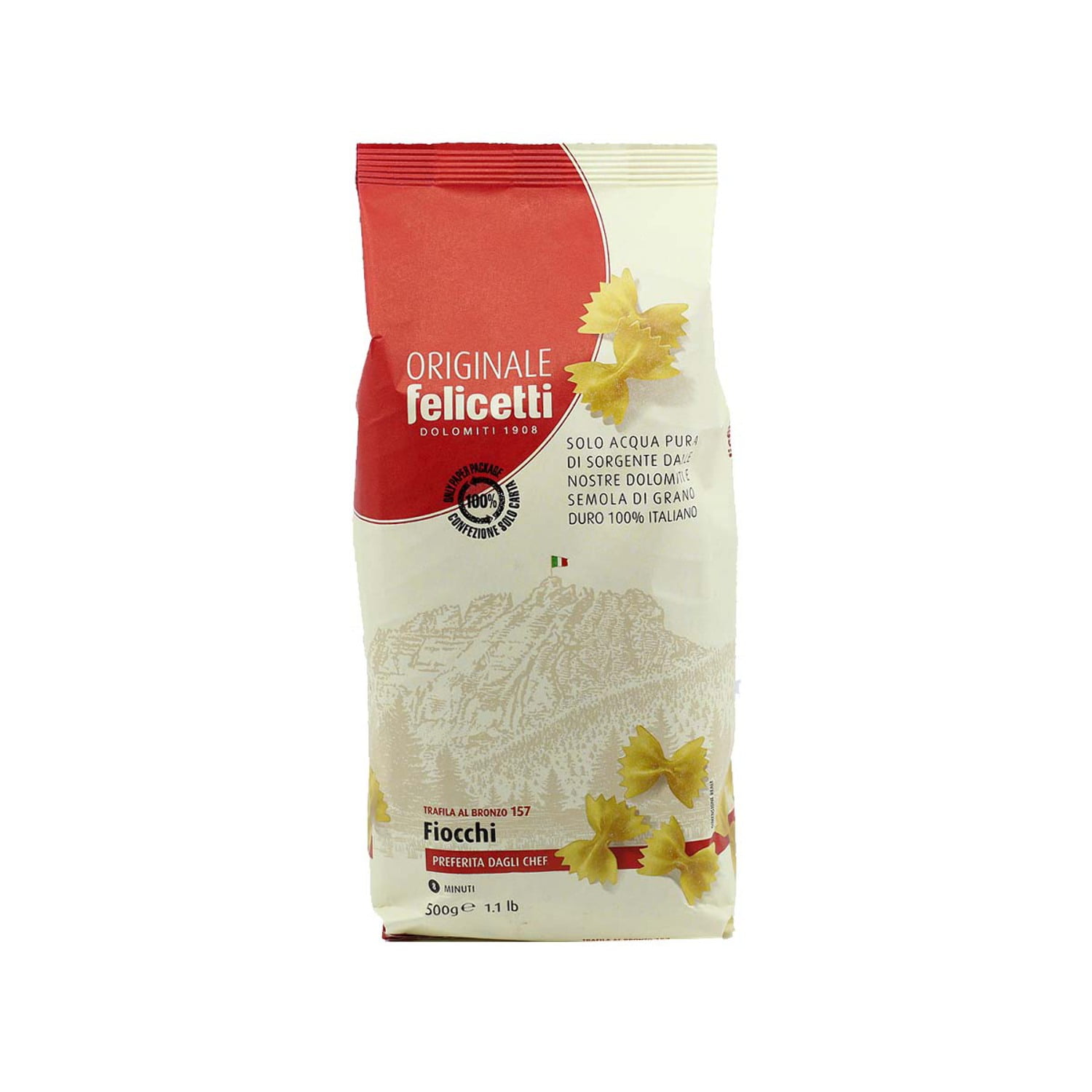 Felicetti Original Pasta - N°157 Fiocchi 500g (17.6oz) - Walmart.com