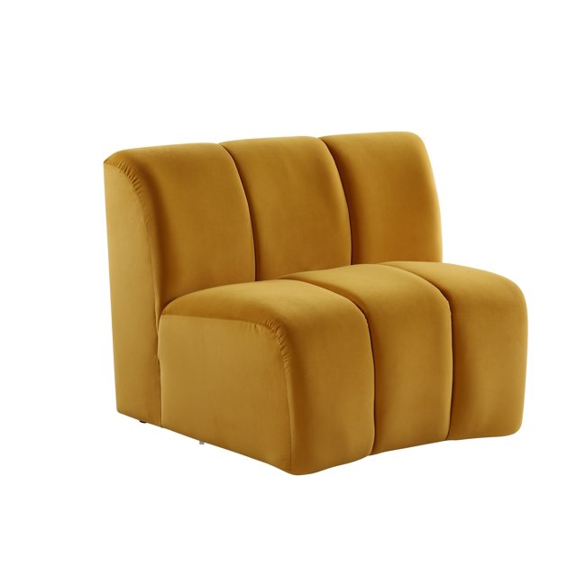 Felicia Modular Chair in Yellow Velvet - Walmart.com