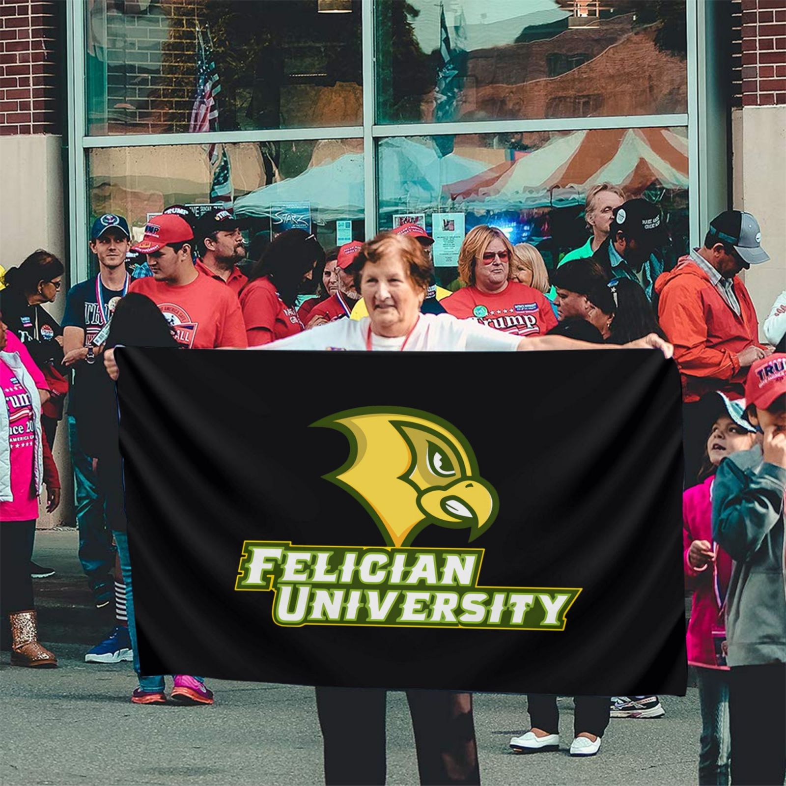 Felician University Flag 3x5 Outdoor ,Sewn Stripes, Stronger Brass ...