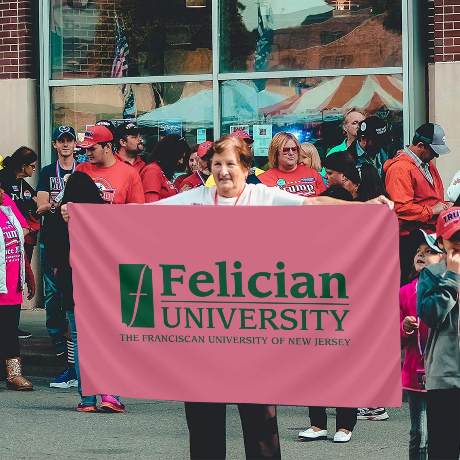 Felician University Flag 3x5 Outdoor ,Sewn Stripes, Stronger Brass ...