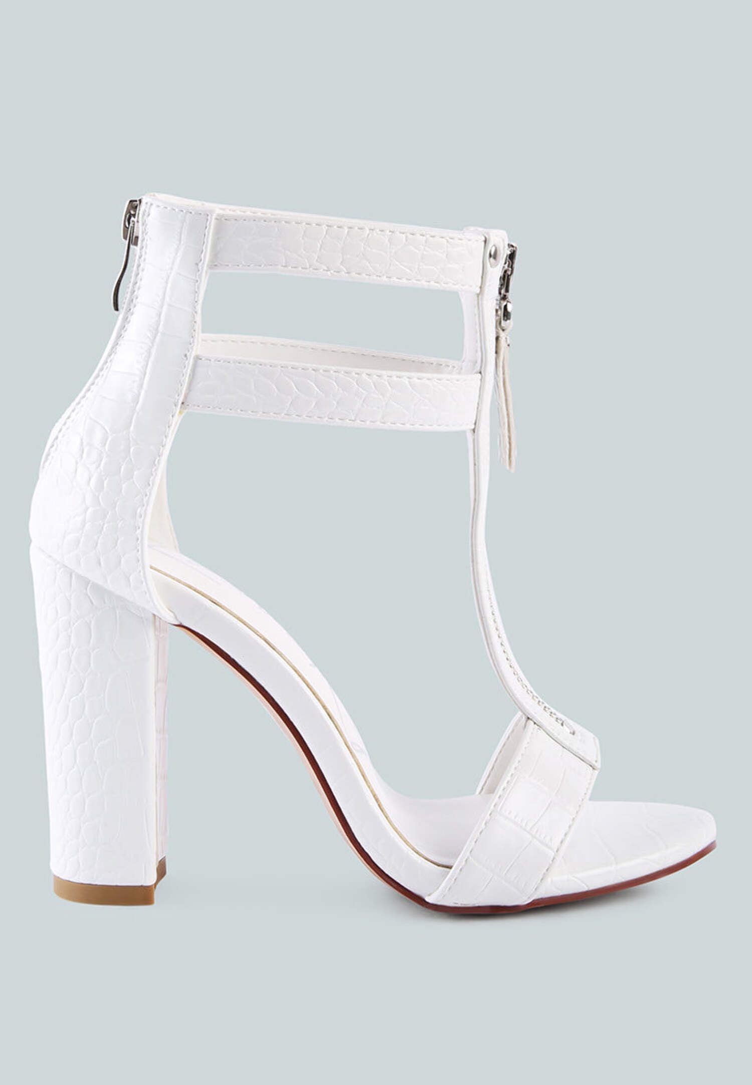 Felicity Zip Up T Strap Sandals - Walmart.com