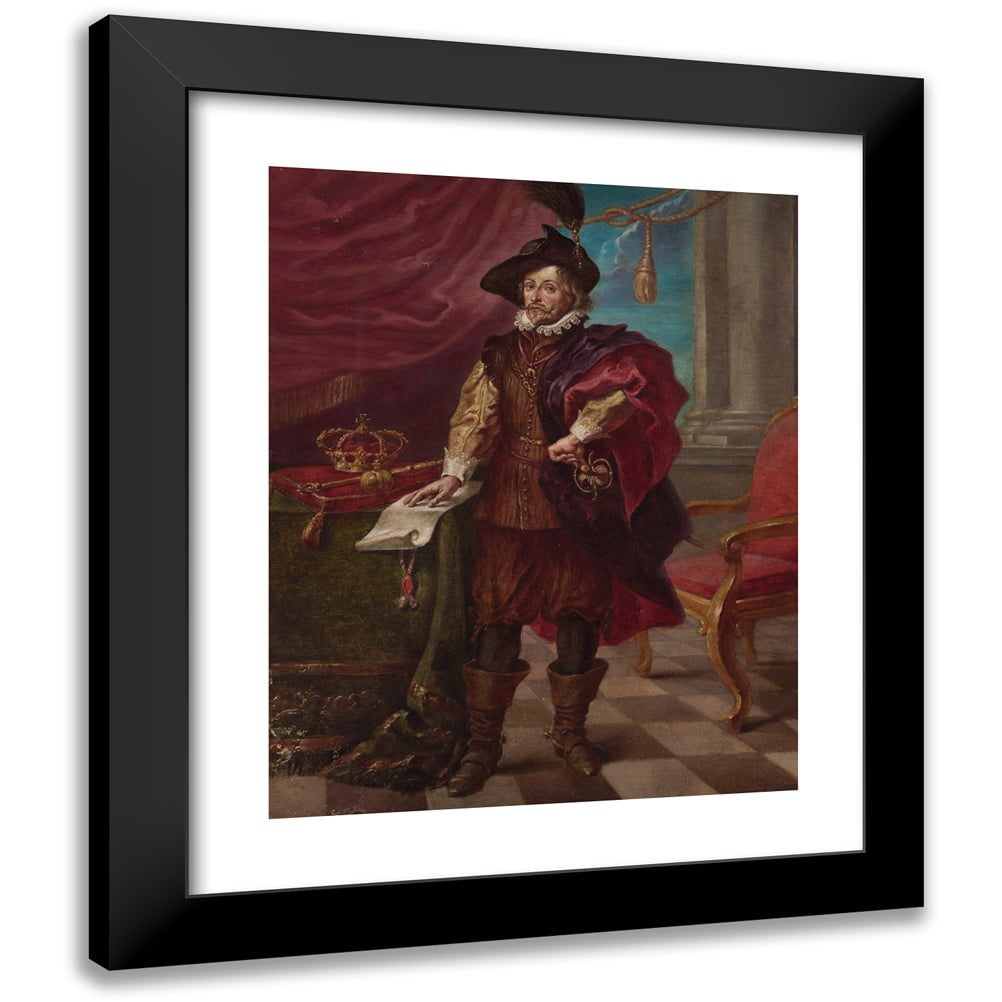 Feliks Cichocki 12x14 Black Modern Framed Museum Art Print Titled - Władysław IV Vasa, Portrait ...