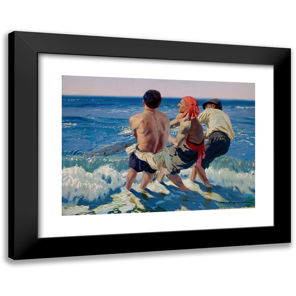 Feliks Wygrzywalski 14x11 Black Modern Framed Museum Art Print Titled - Neapolitan Fishermen ...