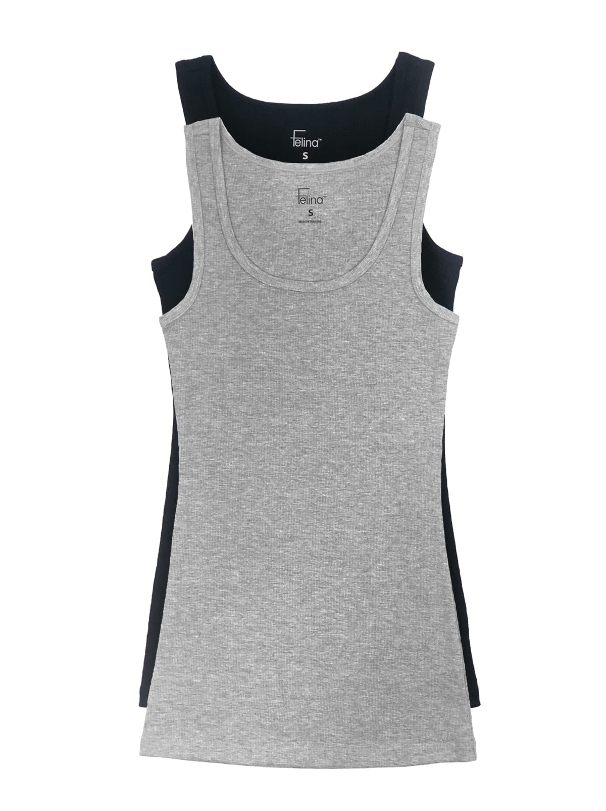 Felina | Ultra Soft Cotton Blend Stretch Fit Ribbed Tank Top for ...