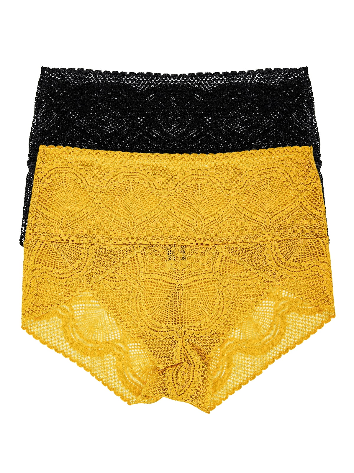 Felina | Finesse Modern Mock Wrap Brief 2-Pack | Panty | Lace (Golden ...