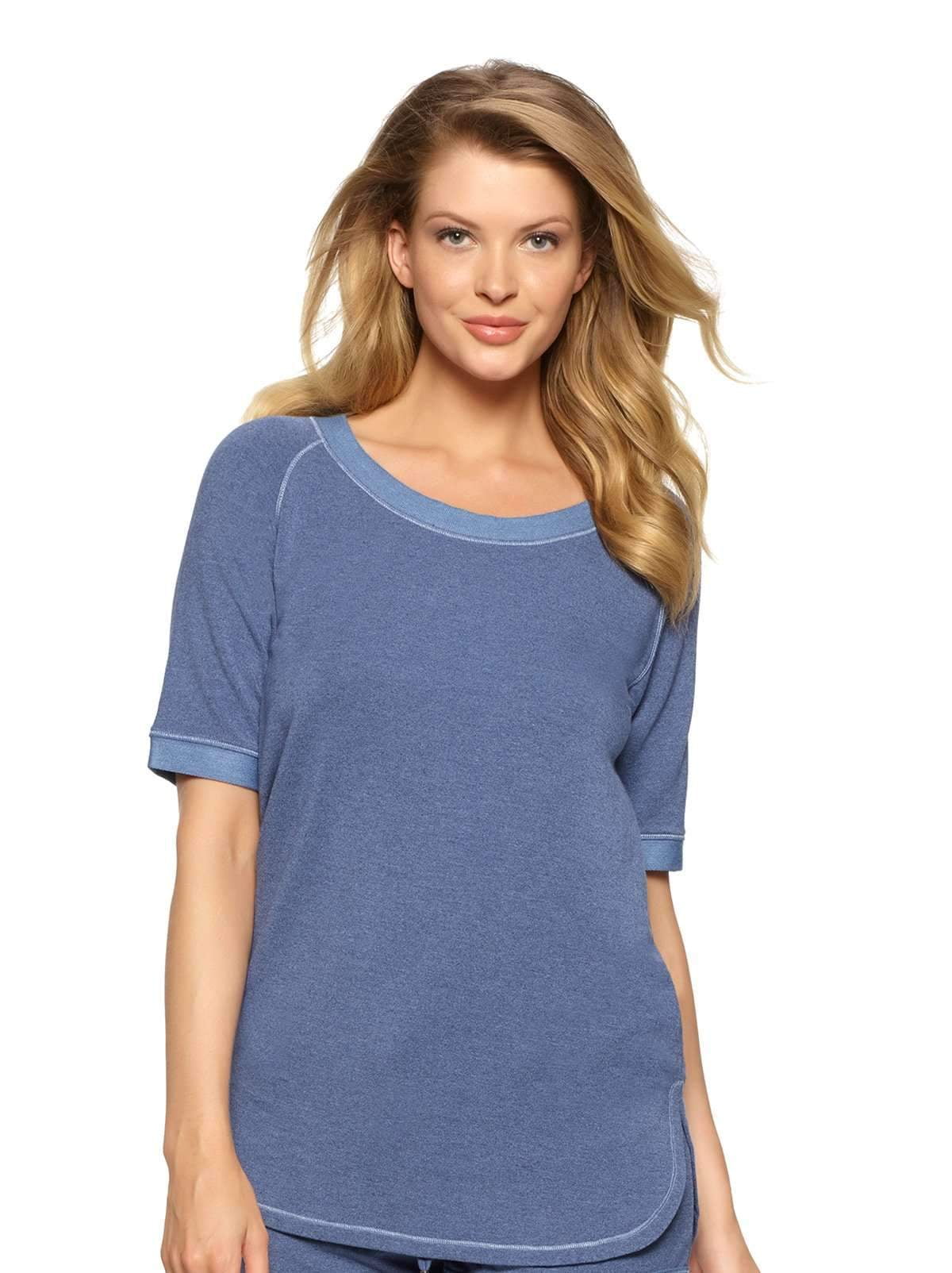 Felina | Jamie Terry Scoop Neck Raglan | Womens Top (Blue, X-Large ...